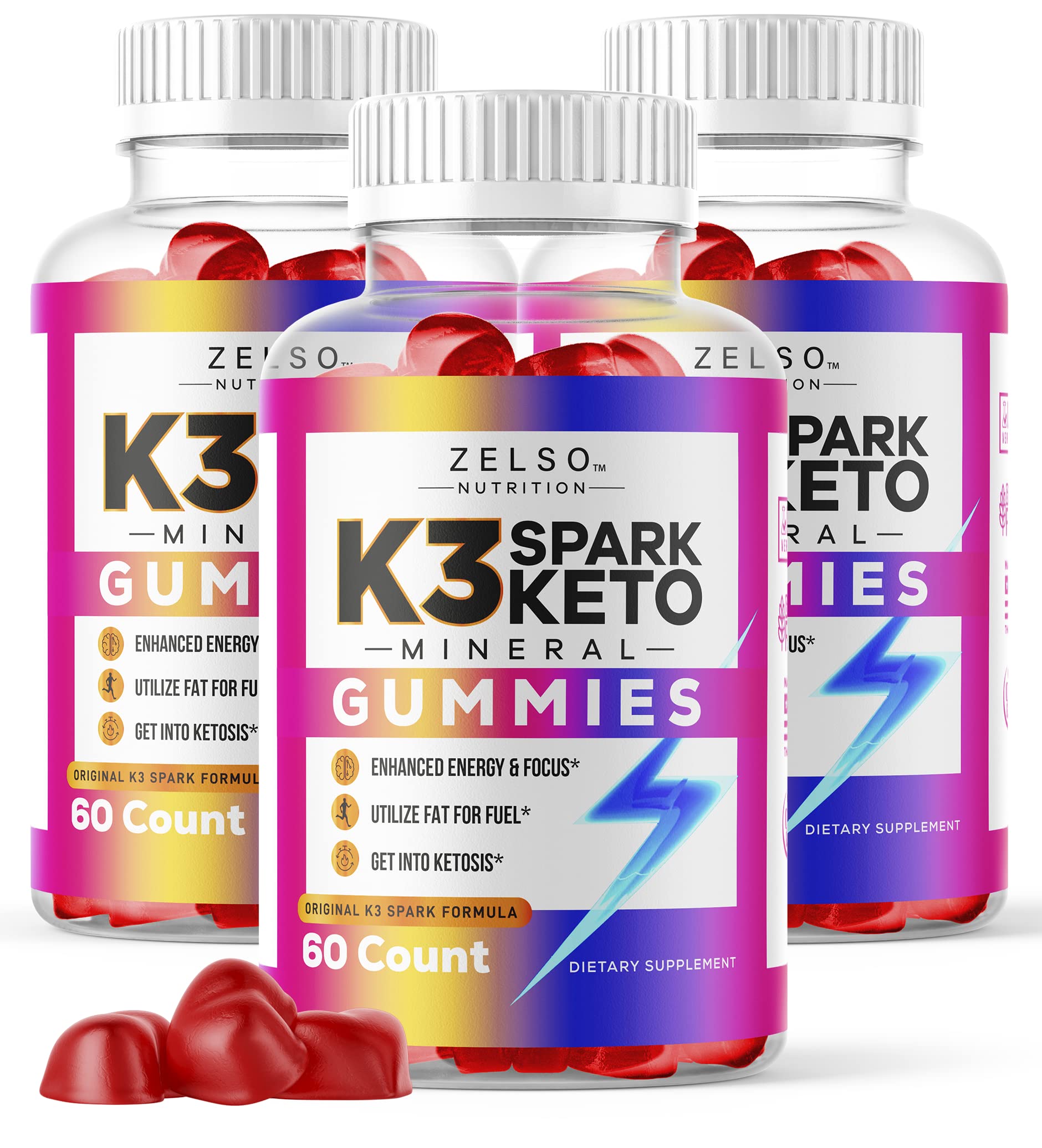 Snapklik.com : (3 Pack) K3 Mineral Keto Gummies - Keto K3 Mineral ...