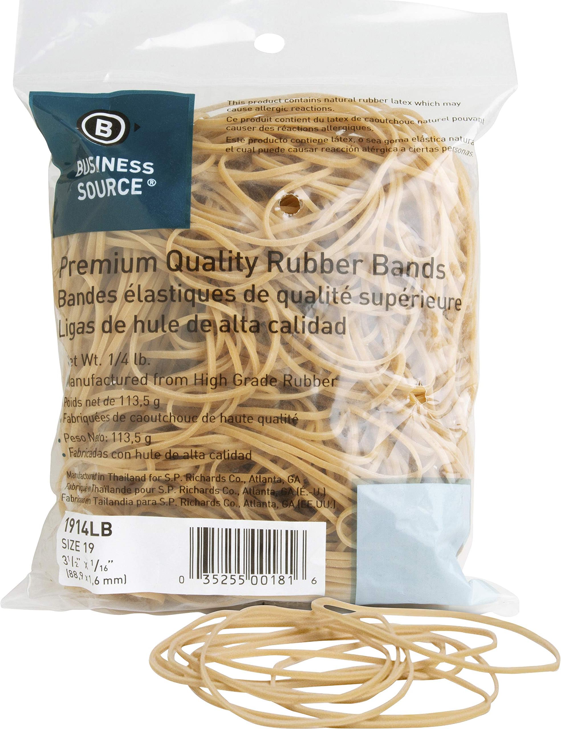Amazon.com : Business Source Rubber Band, Natural (1914LB) : Office ...