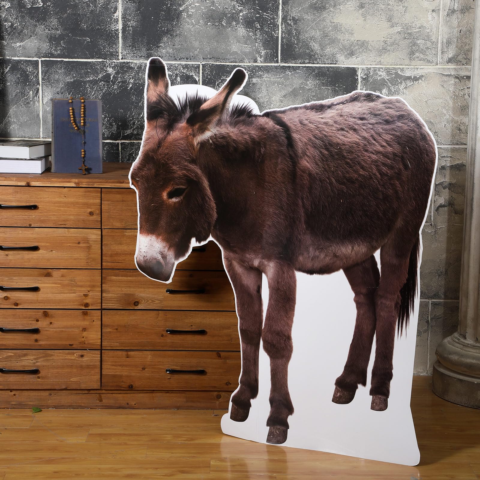 Large Donkey Stand up 4.1 ft Cardboard Nativity Floor Stand Ups ...