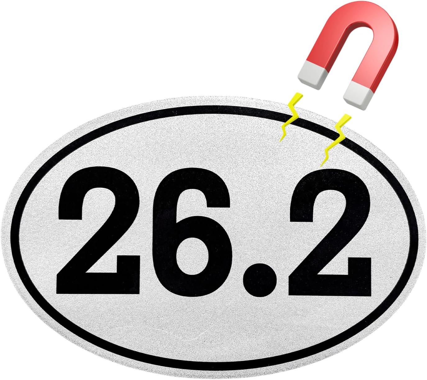 26.2 Marathon Oval Magnet Decal, 4"×6" Vinyl Marathon Runner Sticker ...
