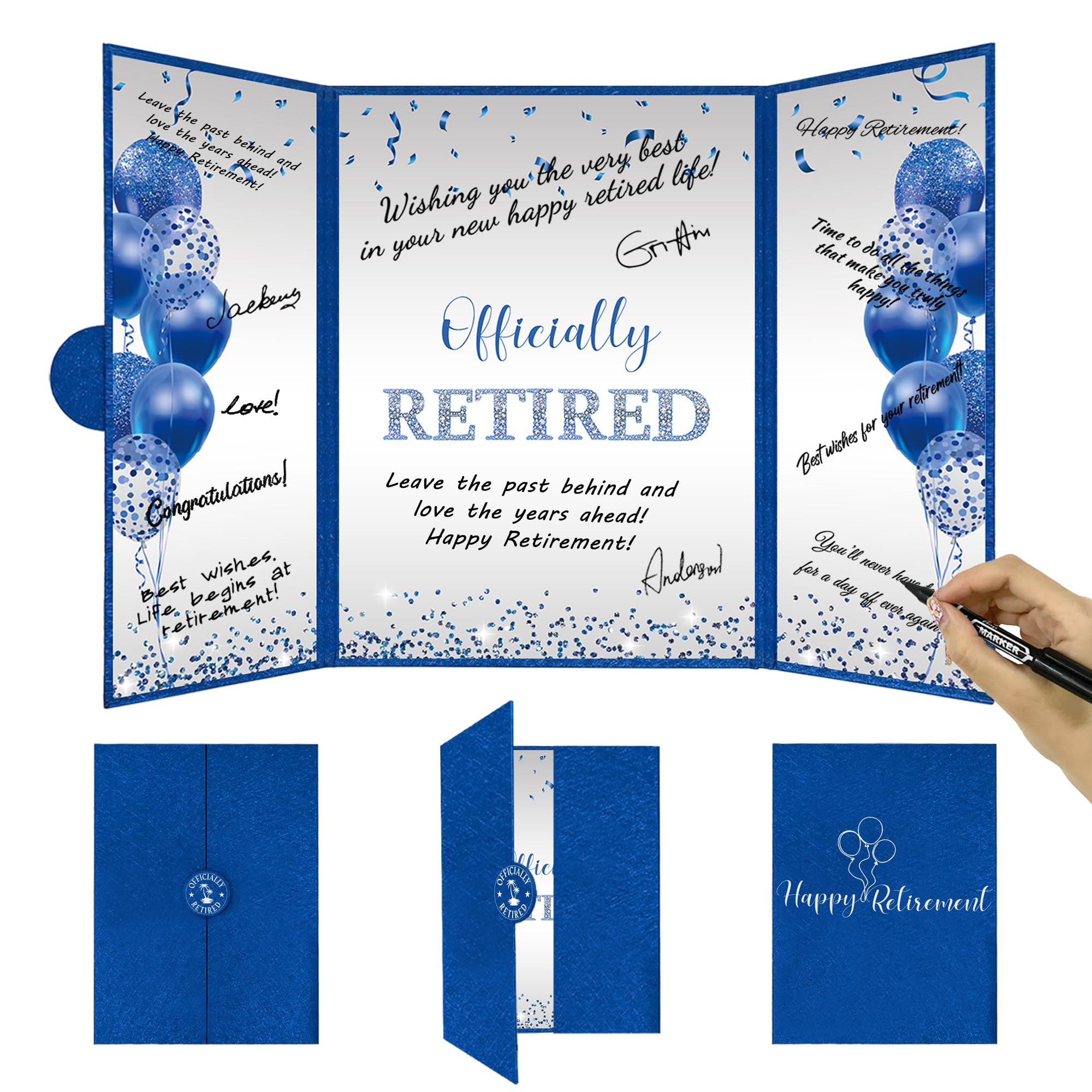 Snapklik.com : Blue Silver Retirement Party Decorations, Officially ...
