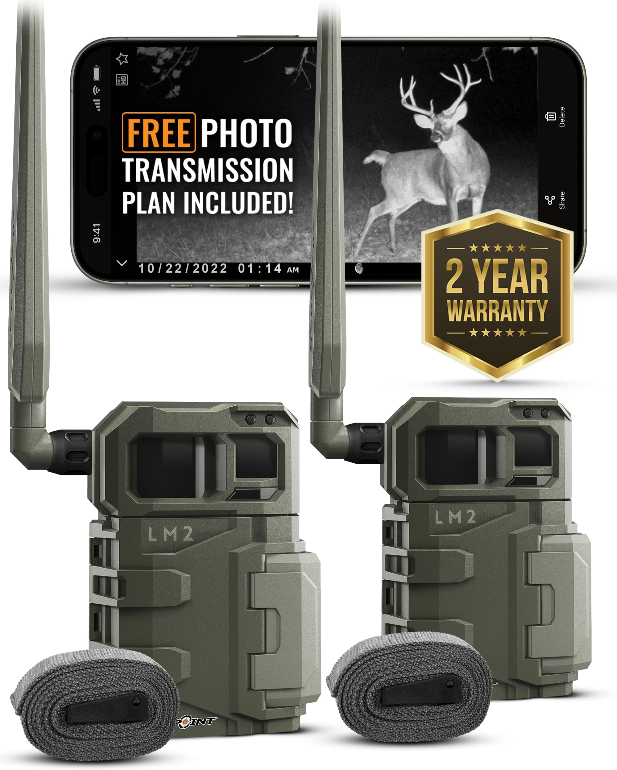 Amazon.com: SPYPOINT LM2 Twin Pack Cellular Trail Camera - 20MP Photos ...