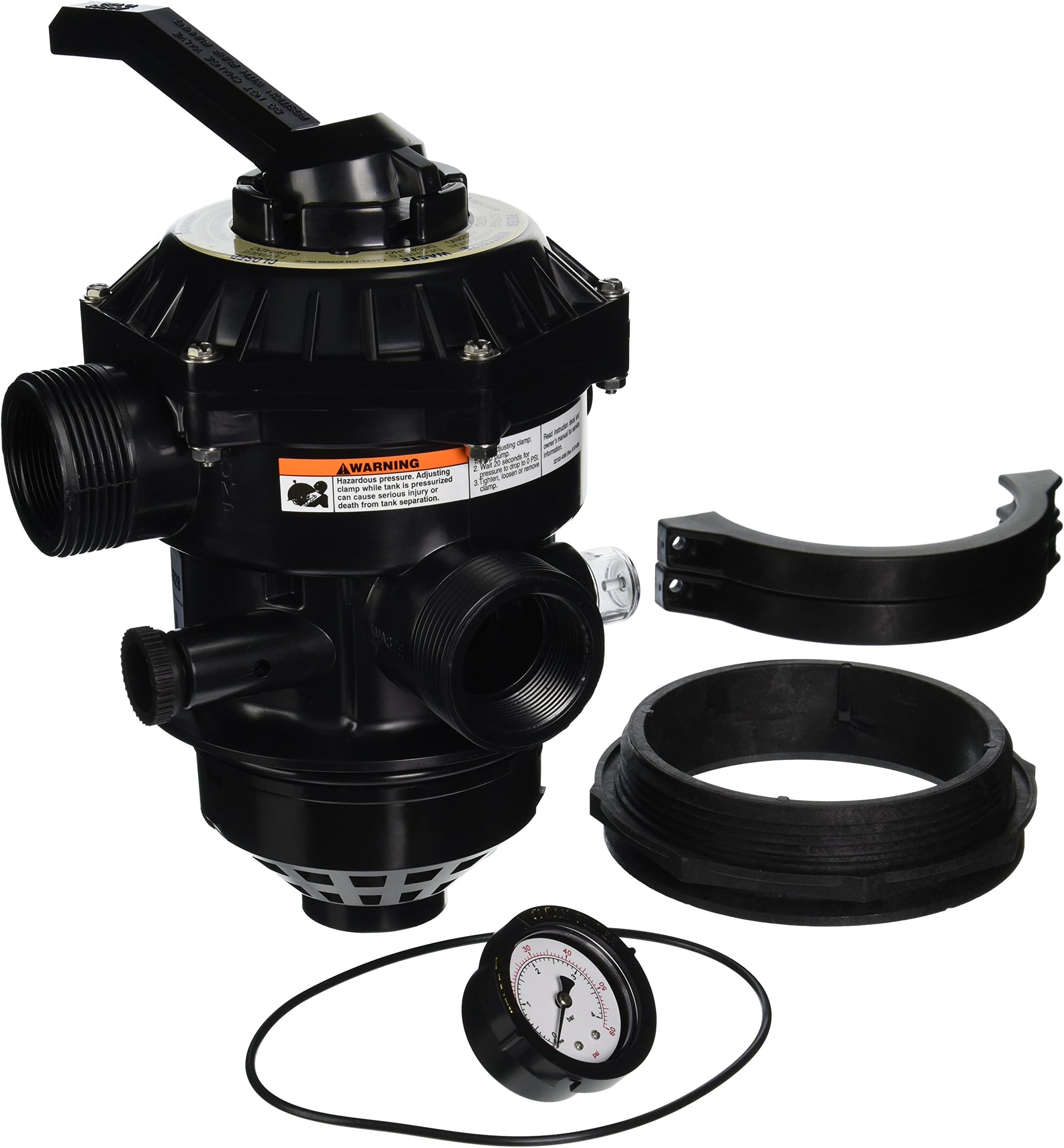 Amazon.com : Pentair 261124 White 1-1/2-Inch Multiport Valve with V ...