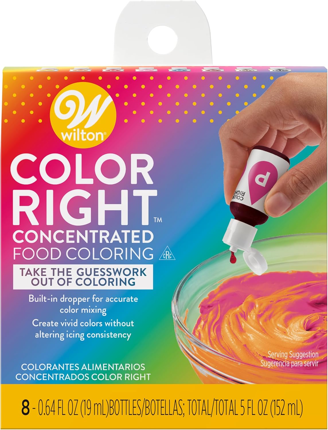 Amazon.com: Wilton Color Right Performance Food Coloring Set, 8 Colors ...