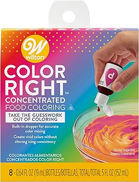 Amazon.com: Wilton Color Right Performance Food Coloring Set, 8 Colors ...