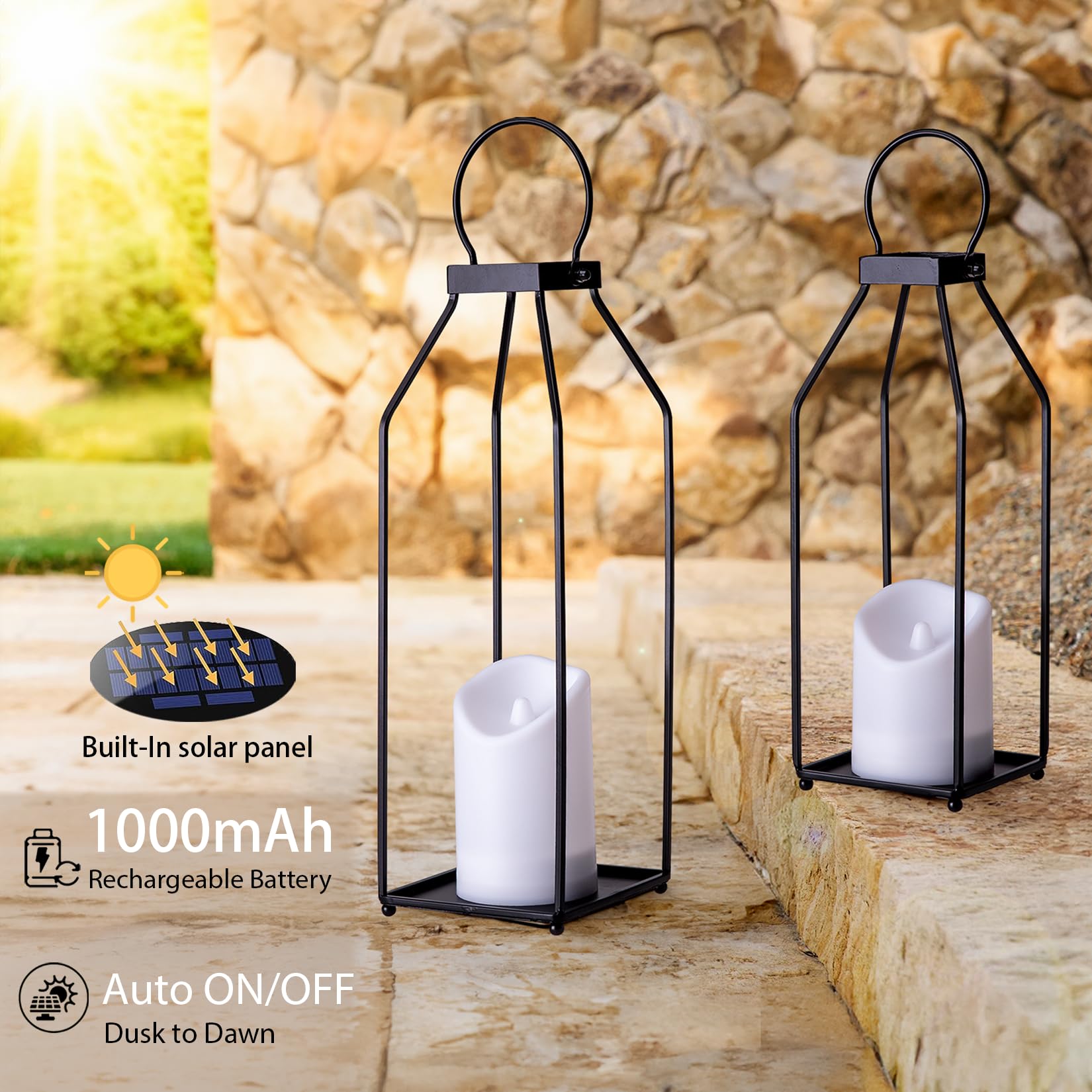 Solar Powered Farmhouse Lantern