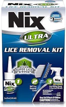 Amazon.com: Nix Ultra Lice Removal Kit | Kills Super Lice & Eggs ...