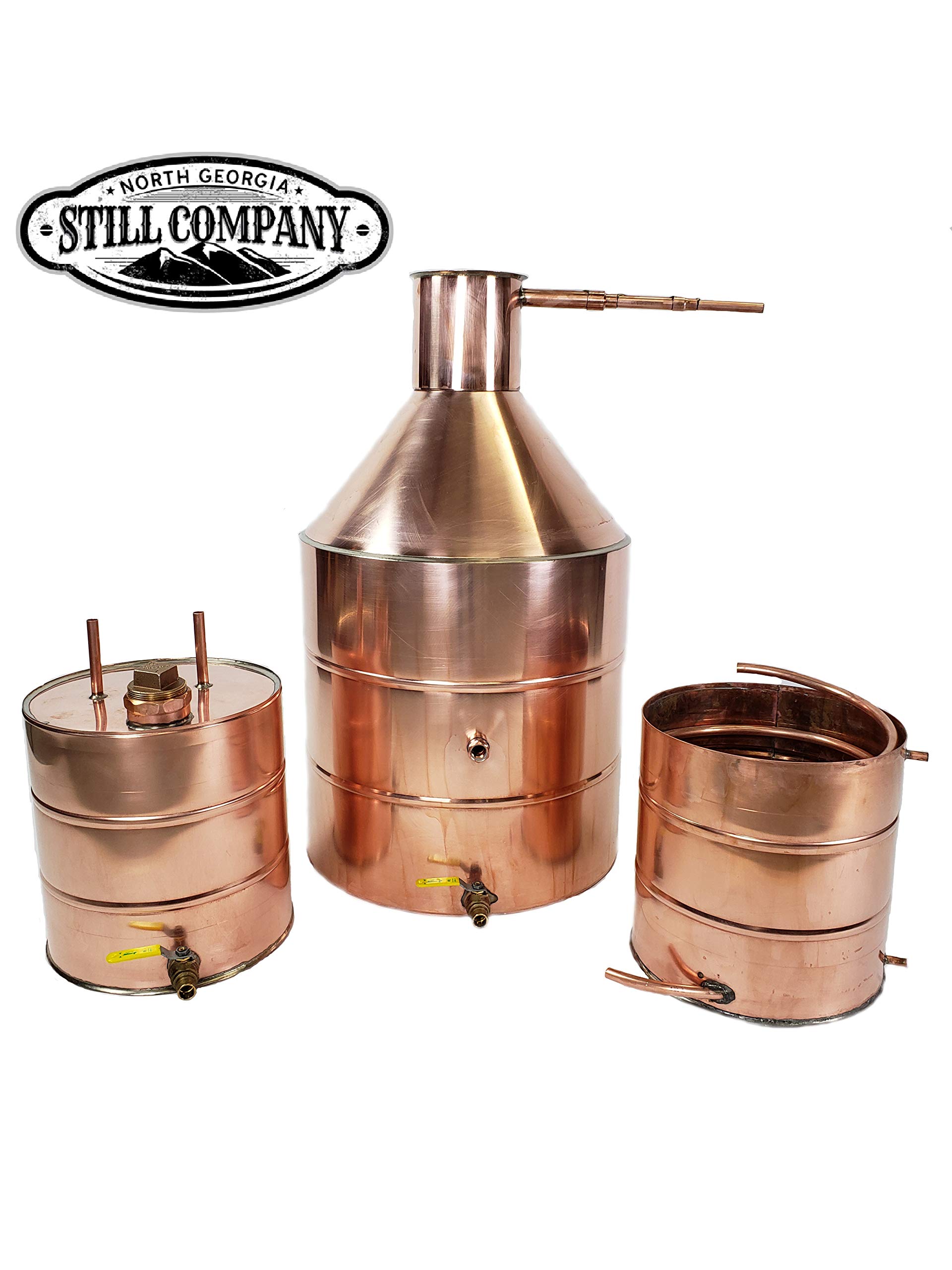 Buy 20 Gallon Copper Moonshine Whiskey & Brandy Still with Ball Valve ...