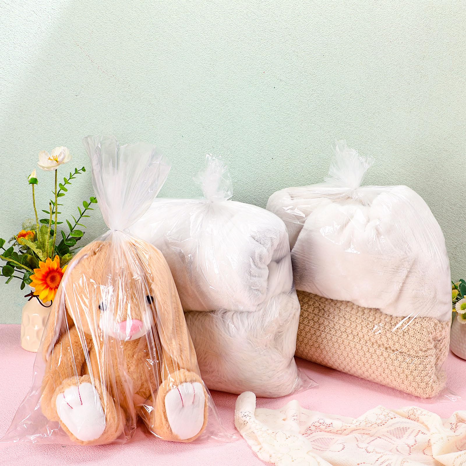 1000 Pcs Large Clear Plastic Bags 18" x 24" Plastic Packaging Bags ...