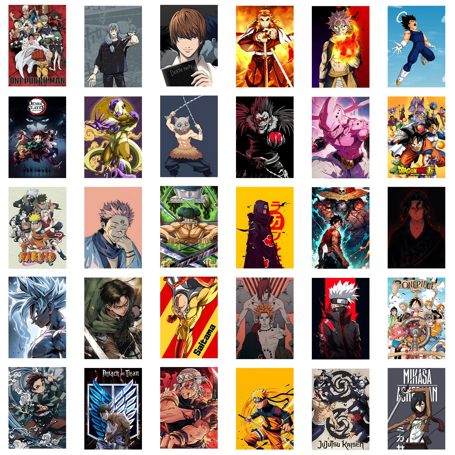 Wallgasm Anime Wall Collage Kit - Set of 30, 10cm x 15cm 300 GSM ...