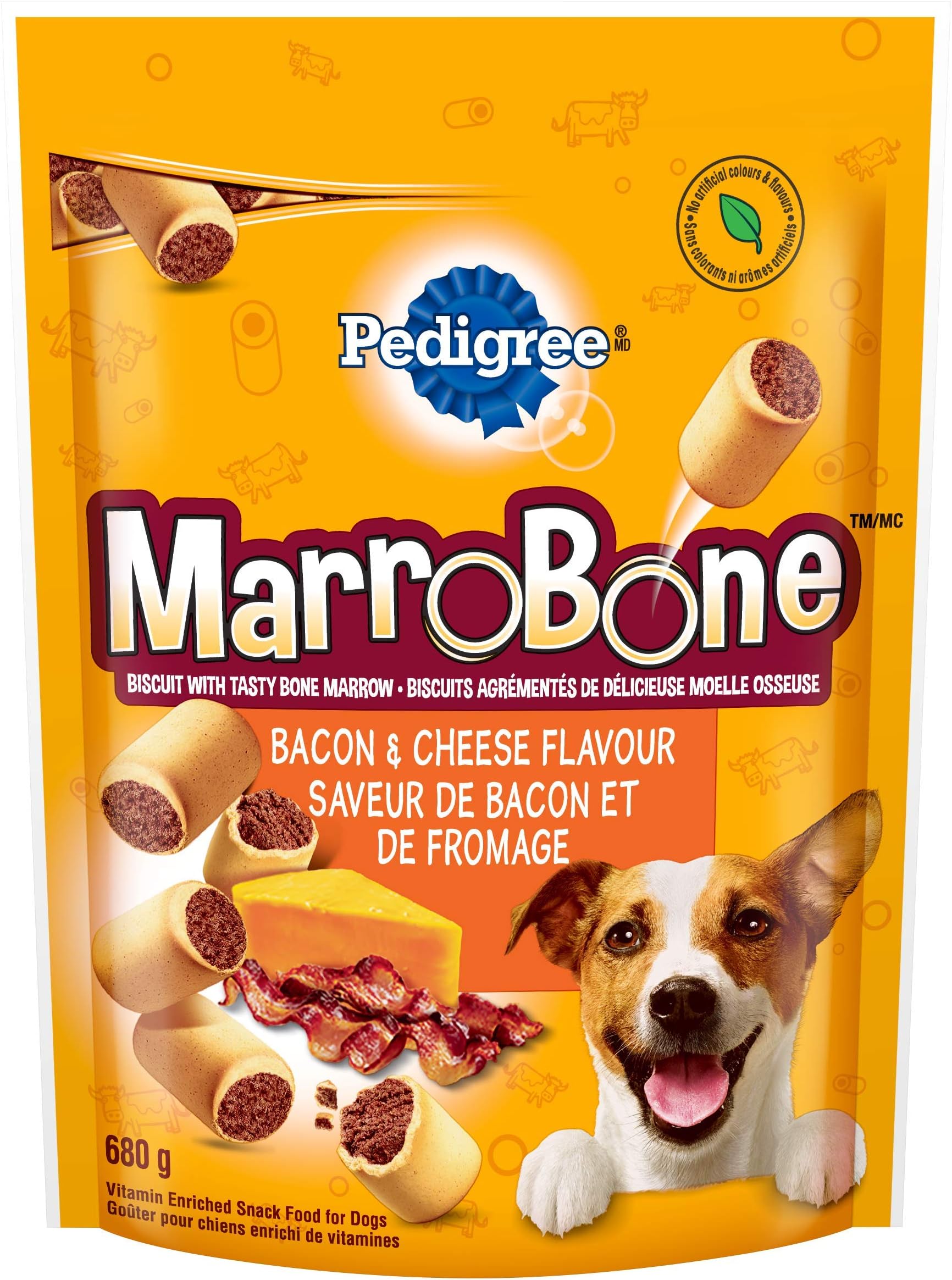 PEDIGREE MARROBONE Adult Dog Treats - Bacon & Cheese, 680g : Amazon.ca ...