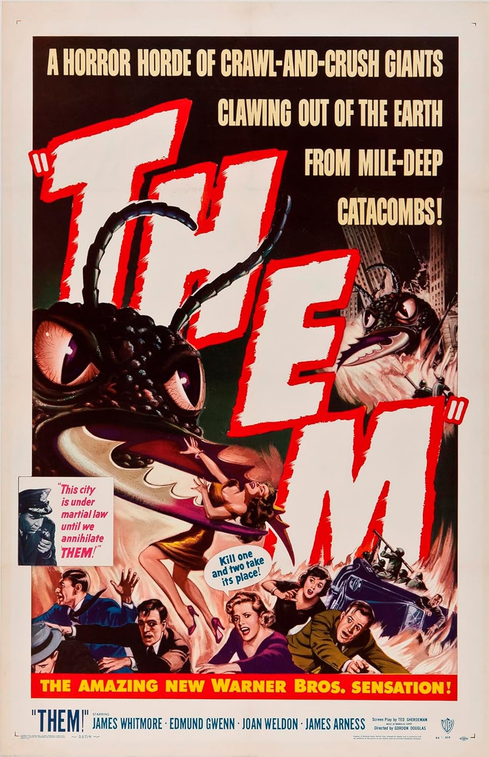 Amazon.com: Them 1954 Vintage Horror Movie Poster Art 24x36: Prints ...