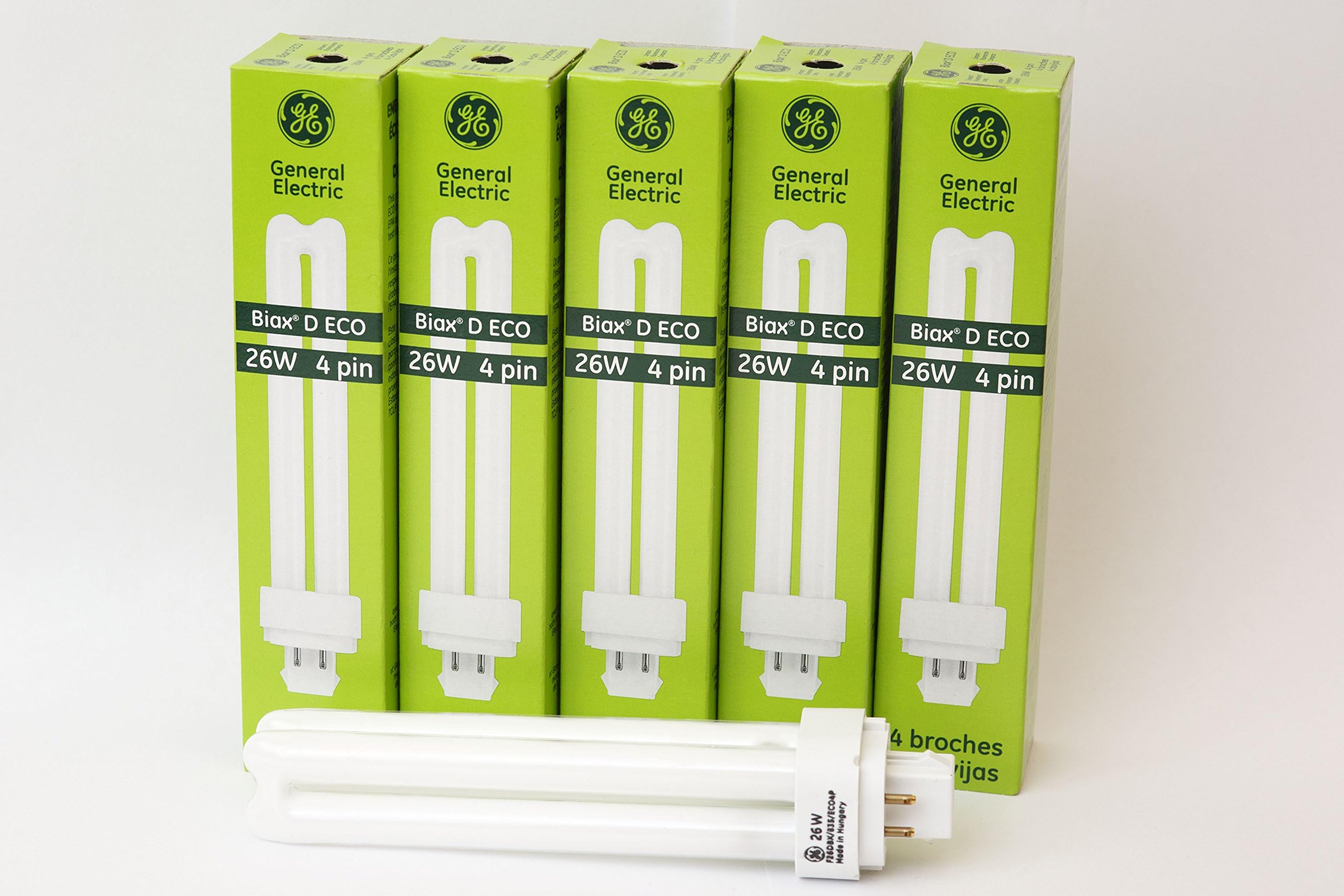 GE 97610 - F26DBX/827/ECO4P - 26 Watt Plug-in Compact Fluorescent Quad ...