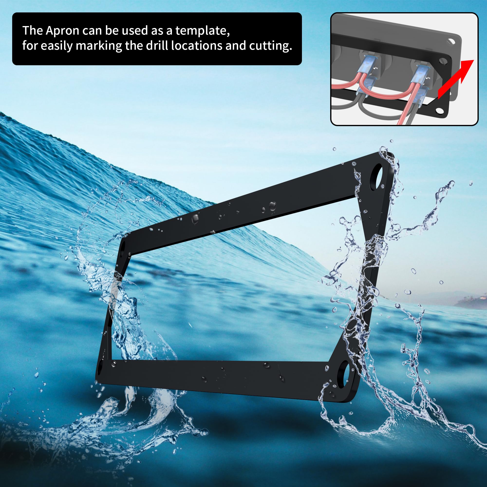 Snapklik.com : 6 Gang Waterproof Rocker Switch Panel 12V 20A Marine ...