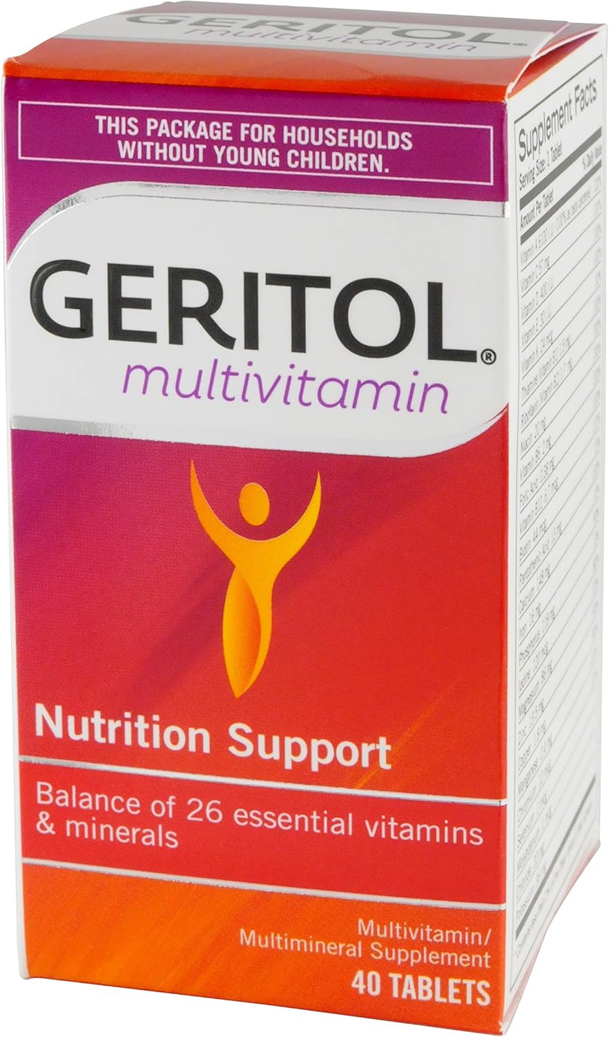 Buy Geritol Multi-Vitamin Nutritional Support Tablets, 40 Count ...