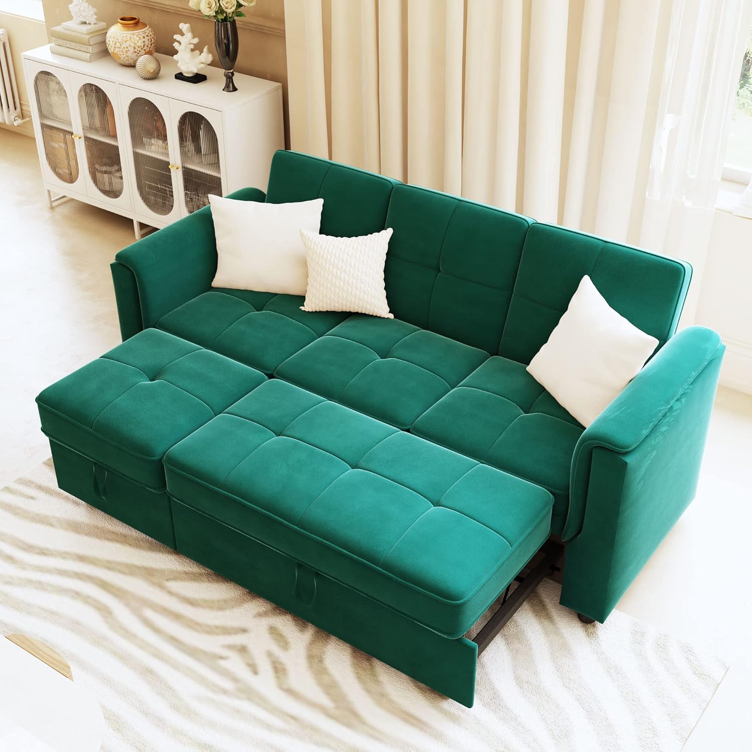 Amazon LEVNARY Velvet Sectional Sofa With Chaise Lounge Pull Out amazon-levnary-velvet-sectional-sofa-with-chaise-lounge-pull-out