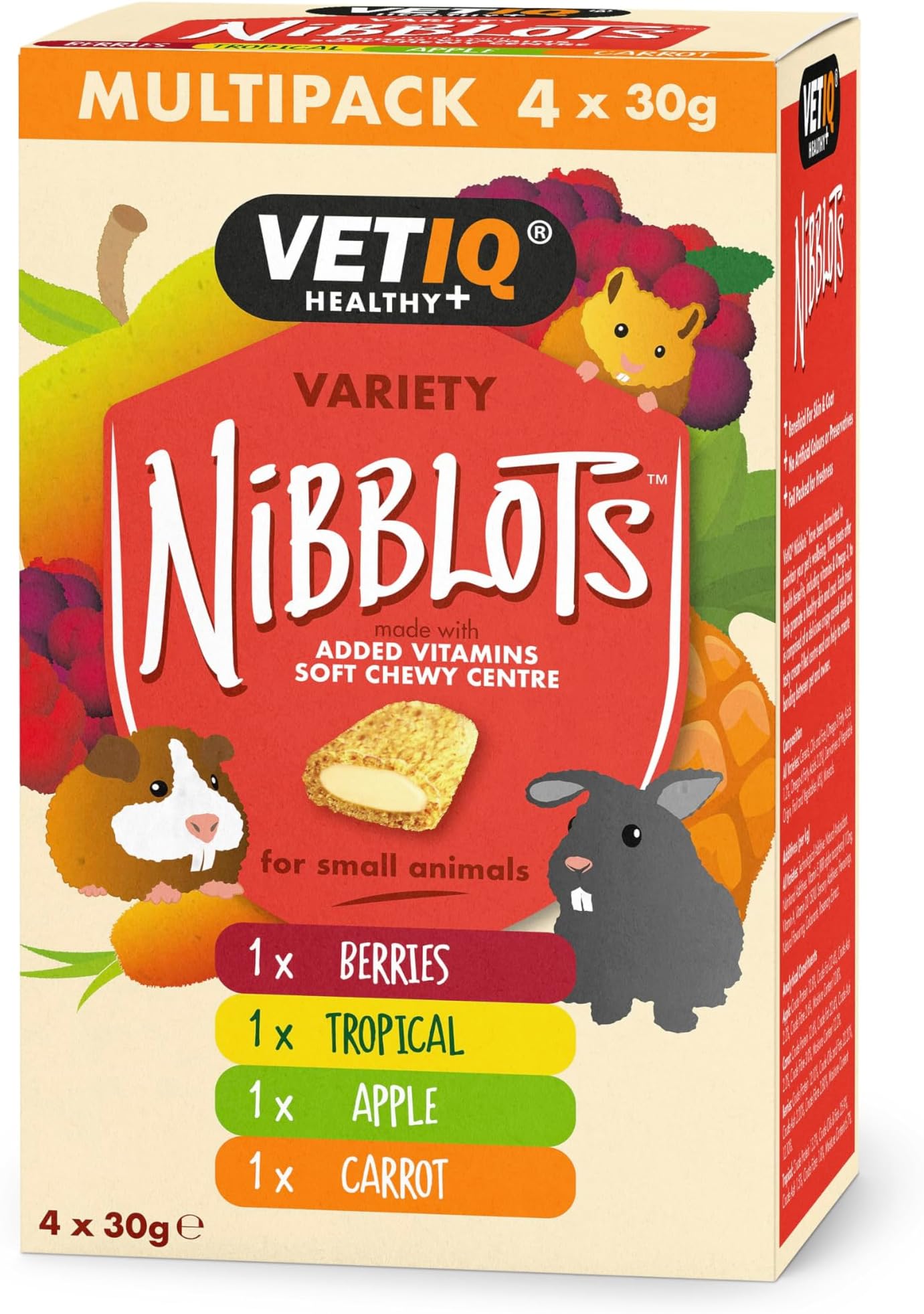 VETIQ Nibblots Treats Variety Pack with Added Vitamins & Soft Chewy ...