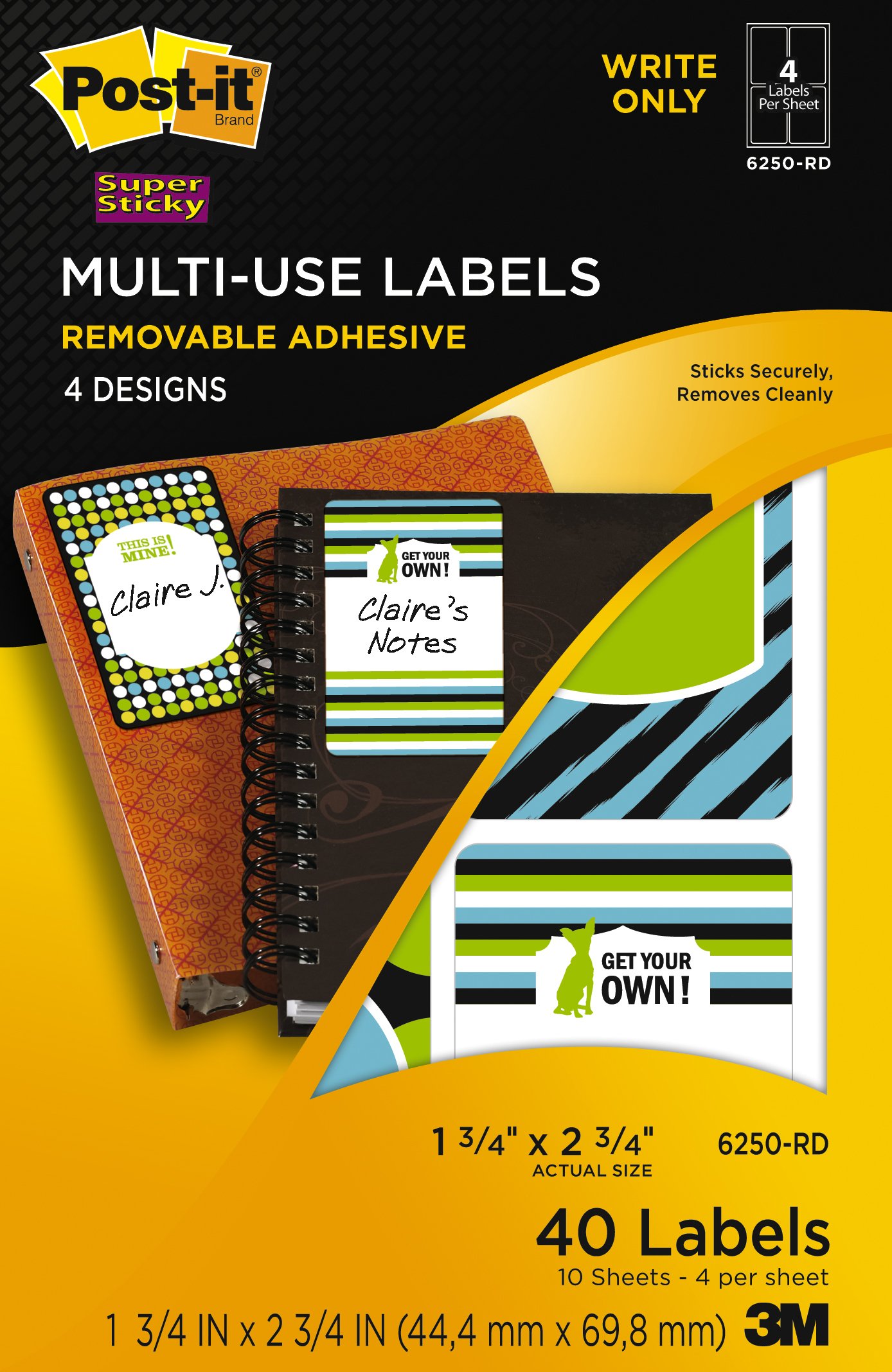 Amazon.com : Designer Series Removable Multi-Use Labels 1-3/4 x 2-3/4 ...
