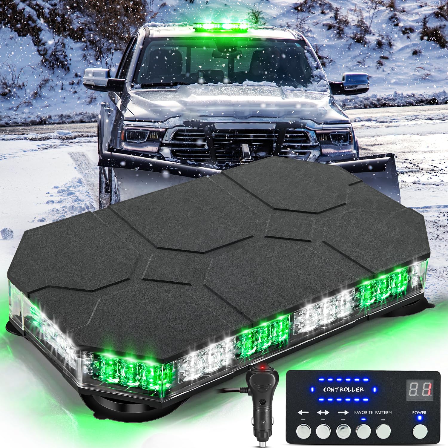 Amazon.com: Nilight 42 LED Roof Top Strobe Lights Hazard Emergency ...