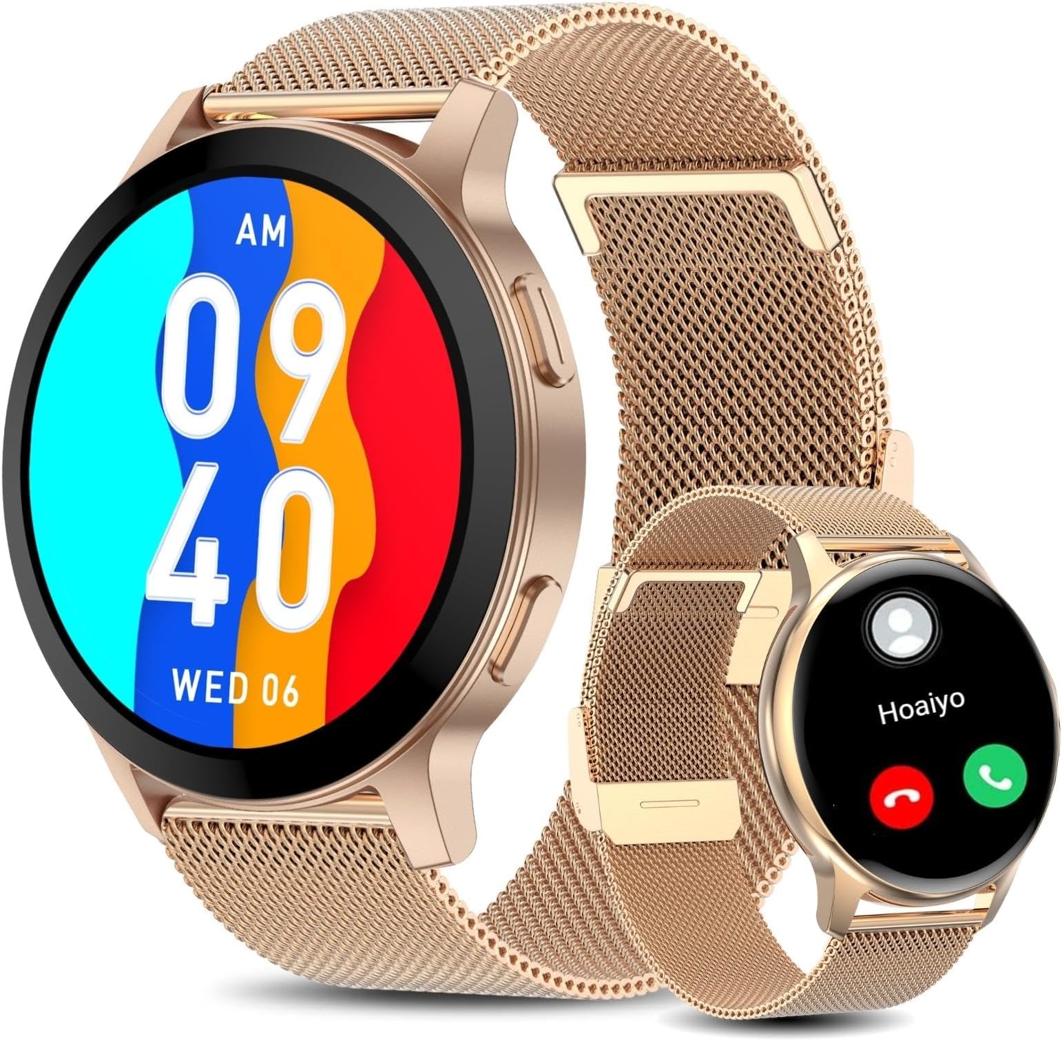 Amazon.com: HOAIYO Smart Watches for Women Men (Call Receive/Dial), 1.5 ...