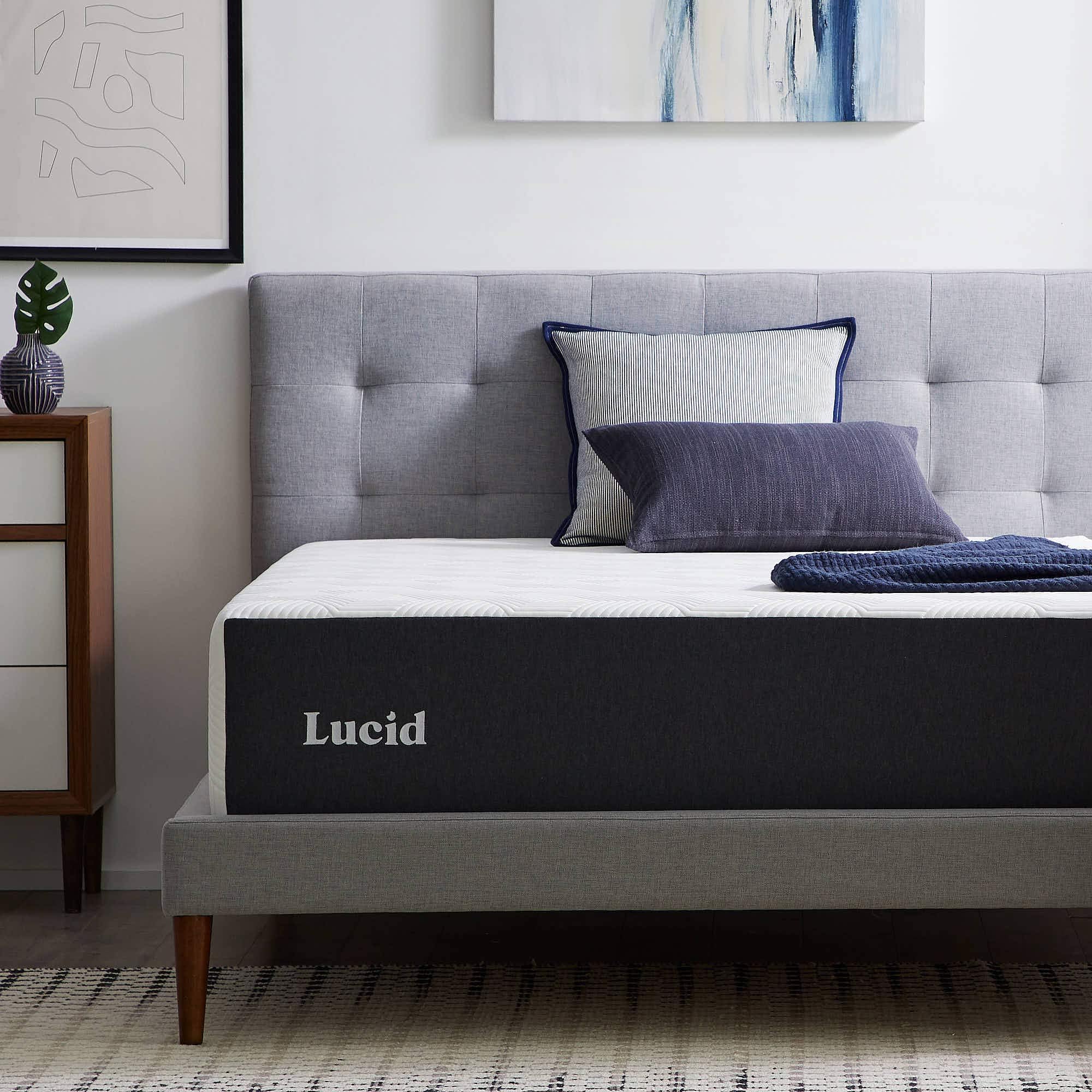 Amazon.com: LUCID L300 Adjustable Bed Base with LUCID 12 Inch Memory ...