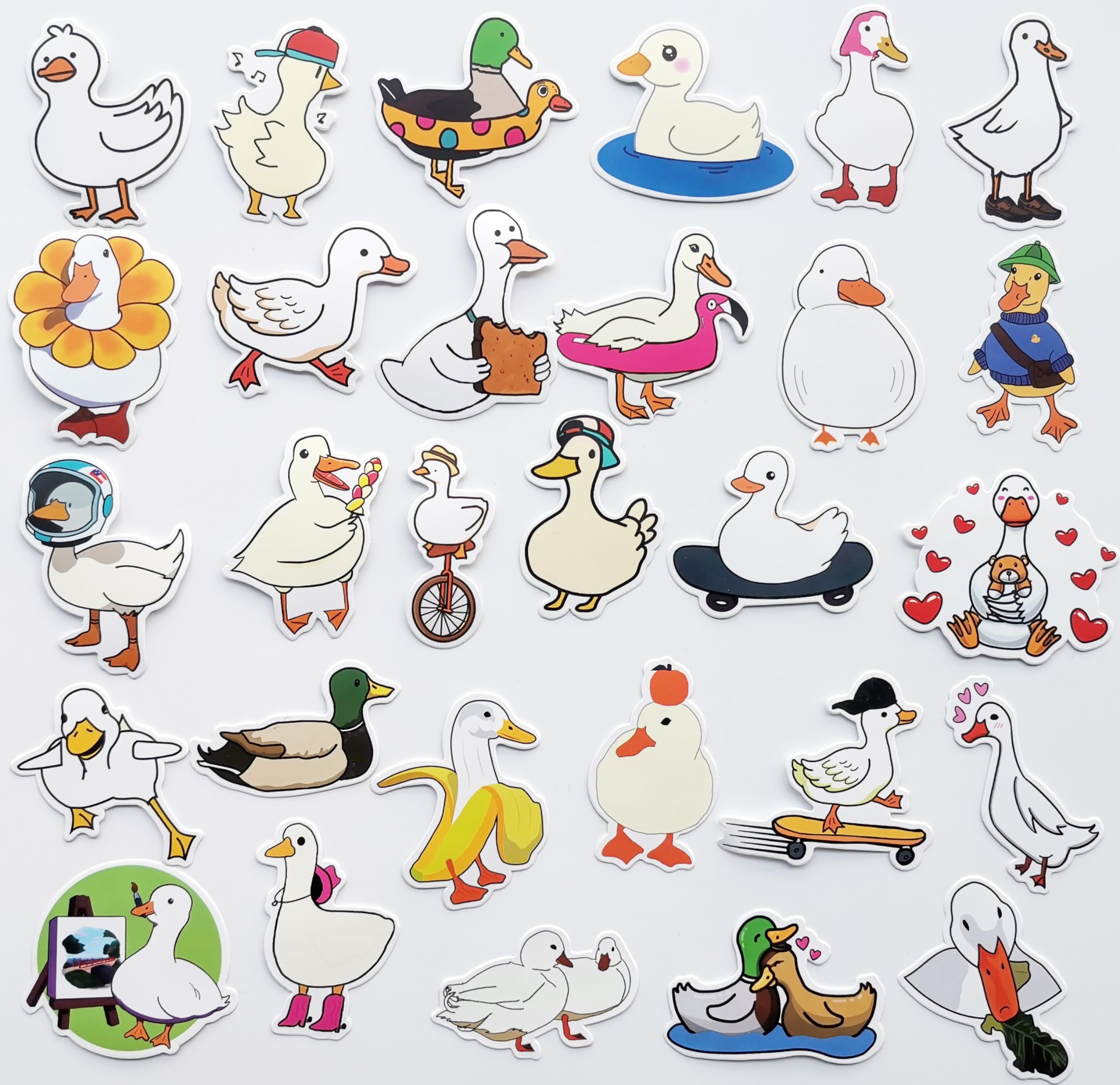 Amazon.com - 50Pcs Cute Duck Stickers Pack Duckling Waterfowl Decals ...