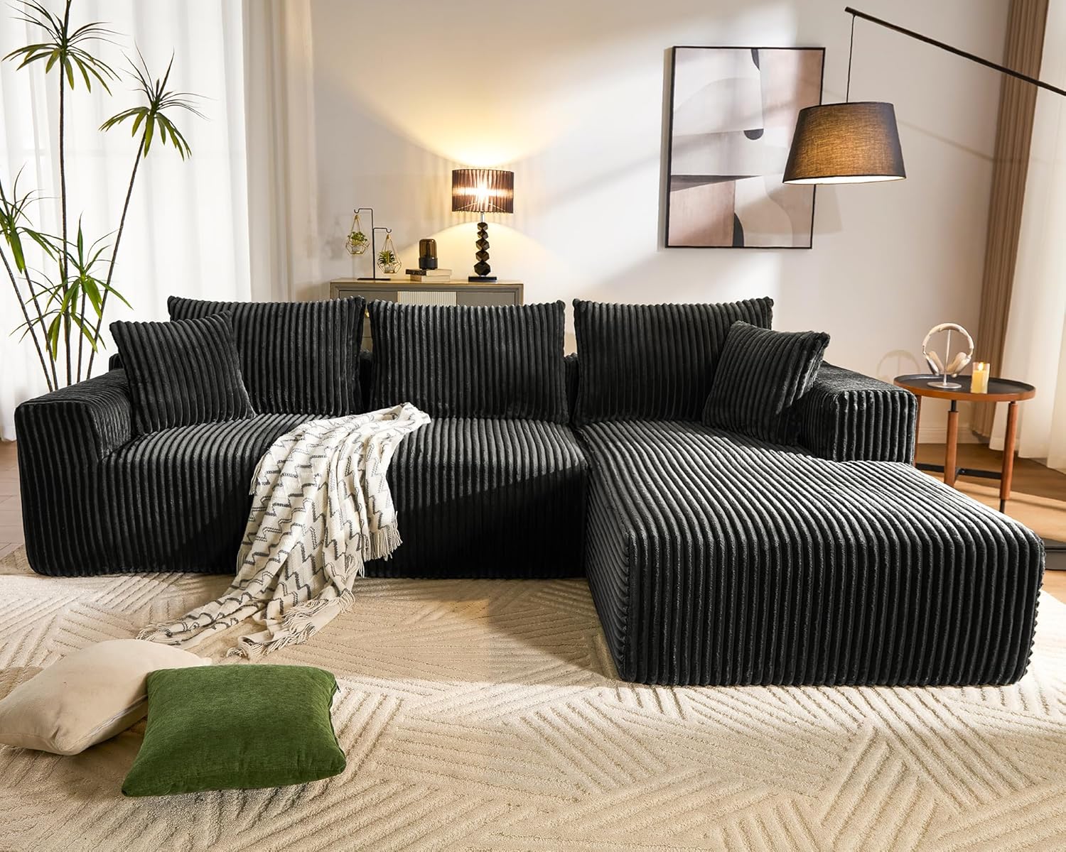 Amazon.com: WorthFurni Cloud Modular Sofa Couch with L-Shape Chaise ...