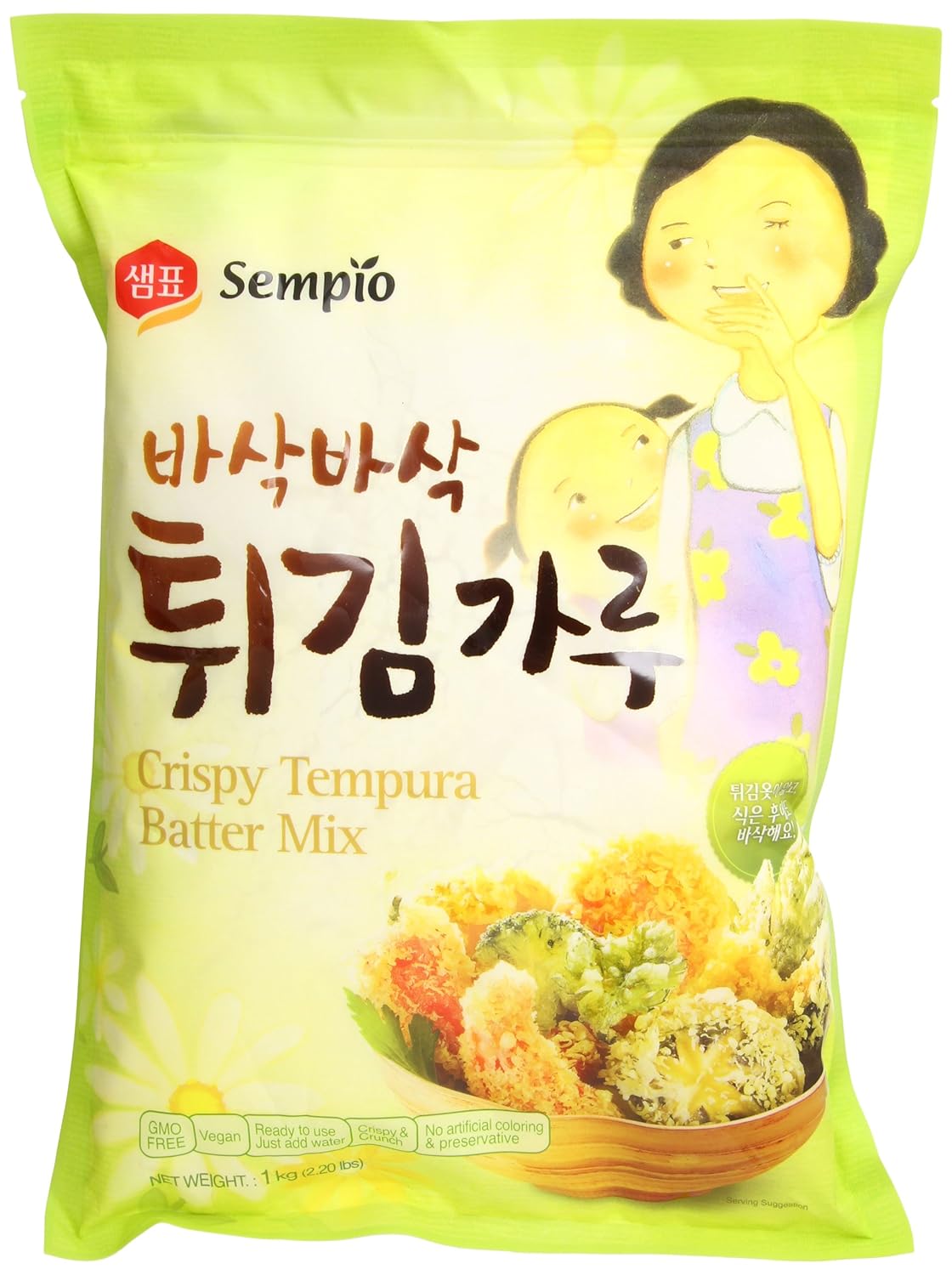 Amazon.com : Sempio Crispy Tempura Batter Mix, 2.2 Pound (Pack of 10 ...