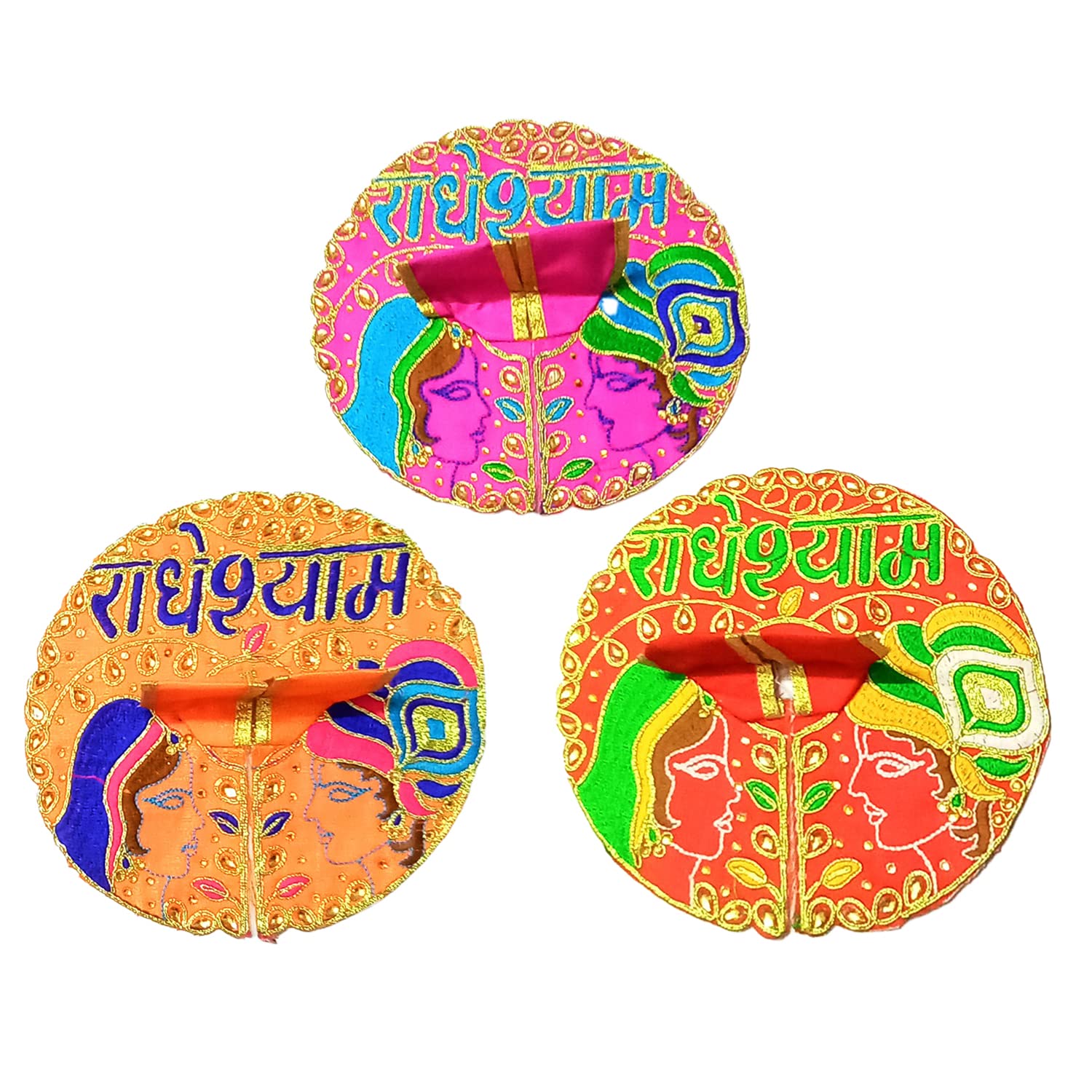 Pooja Ghar Laddu Gopal Radhe Shyam Dress Set for Idol Krishna 8 Inch ...