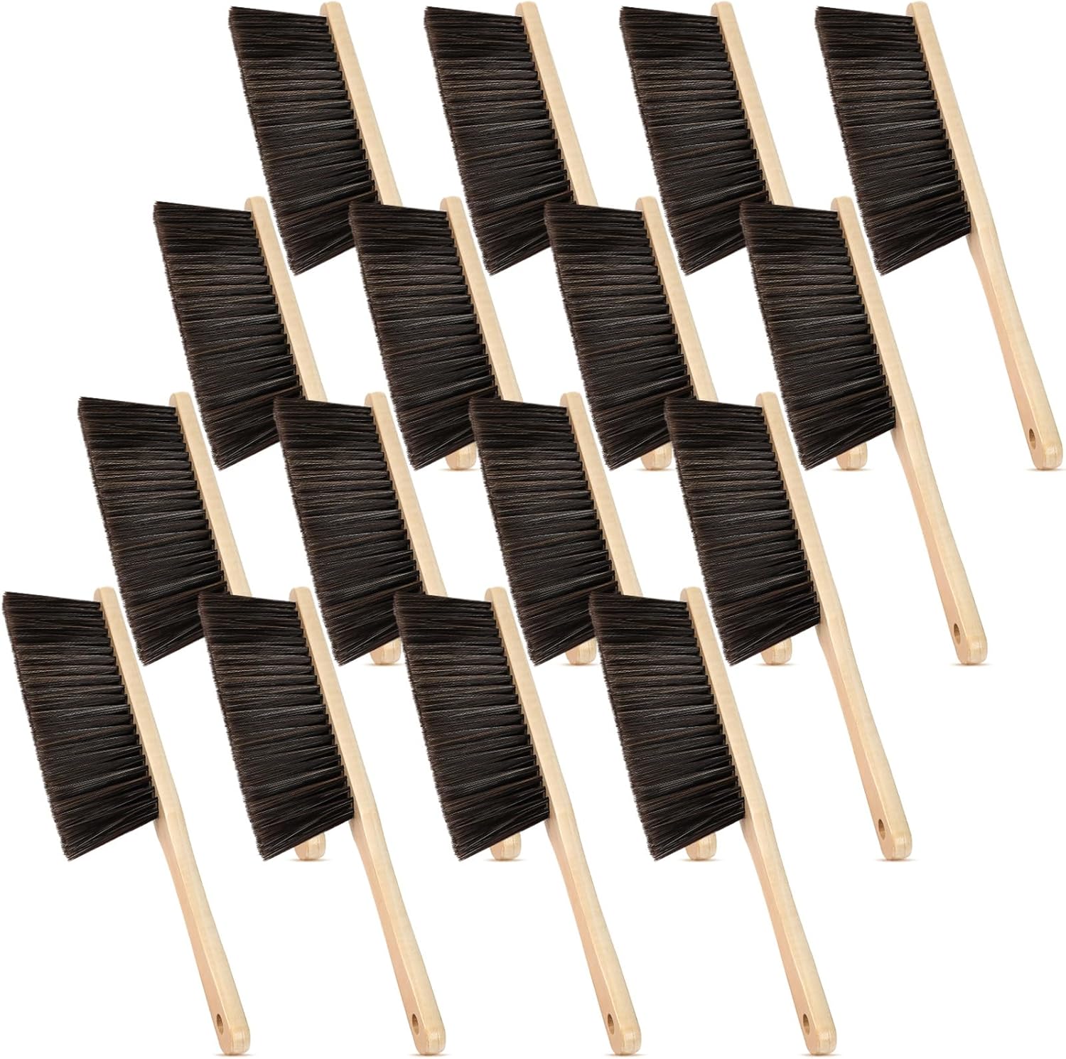 Amazon.com: Tioncy 16 Pieces Wooden Dust Brush Bulk Hand Broom Bench ...
