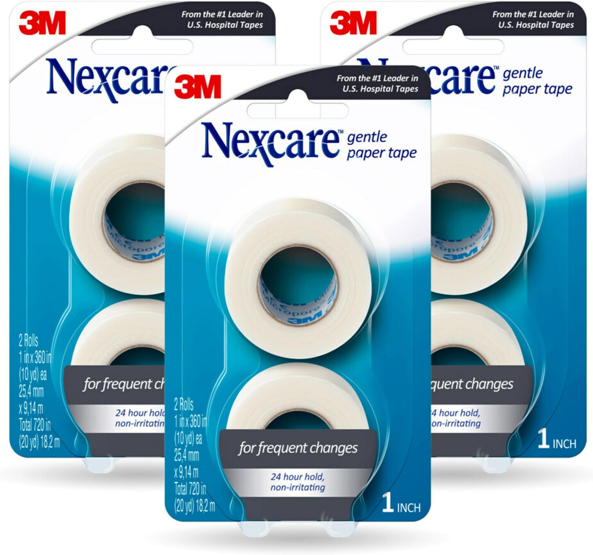 Amazon.com: Nexcare Gentle Paper Tape, Medical Paper Tape, Secures ...