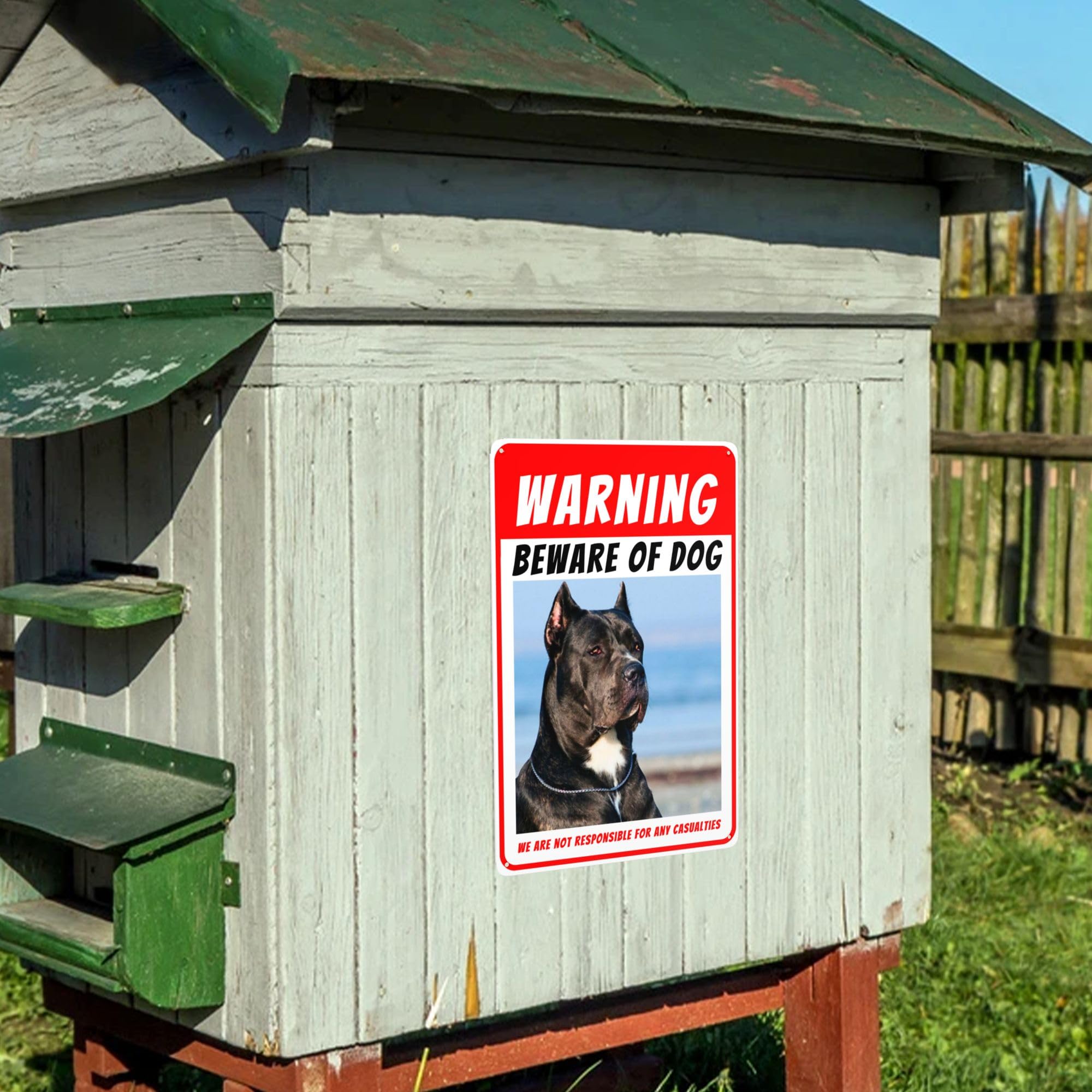Dog Warning Signs For Fences Beware Of The Dog Large Rectangular Sign