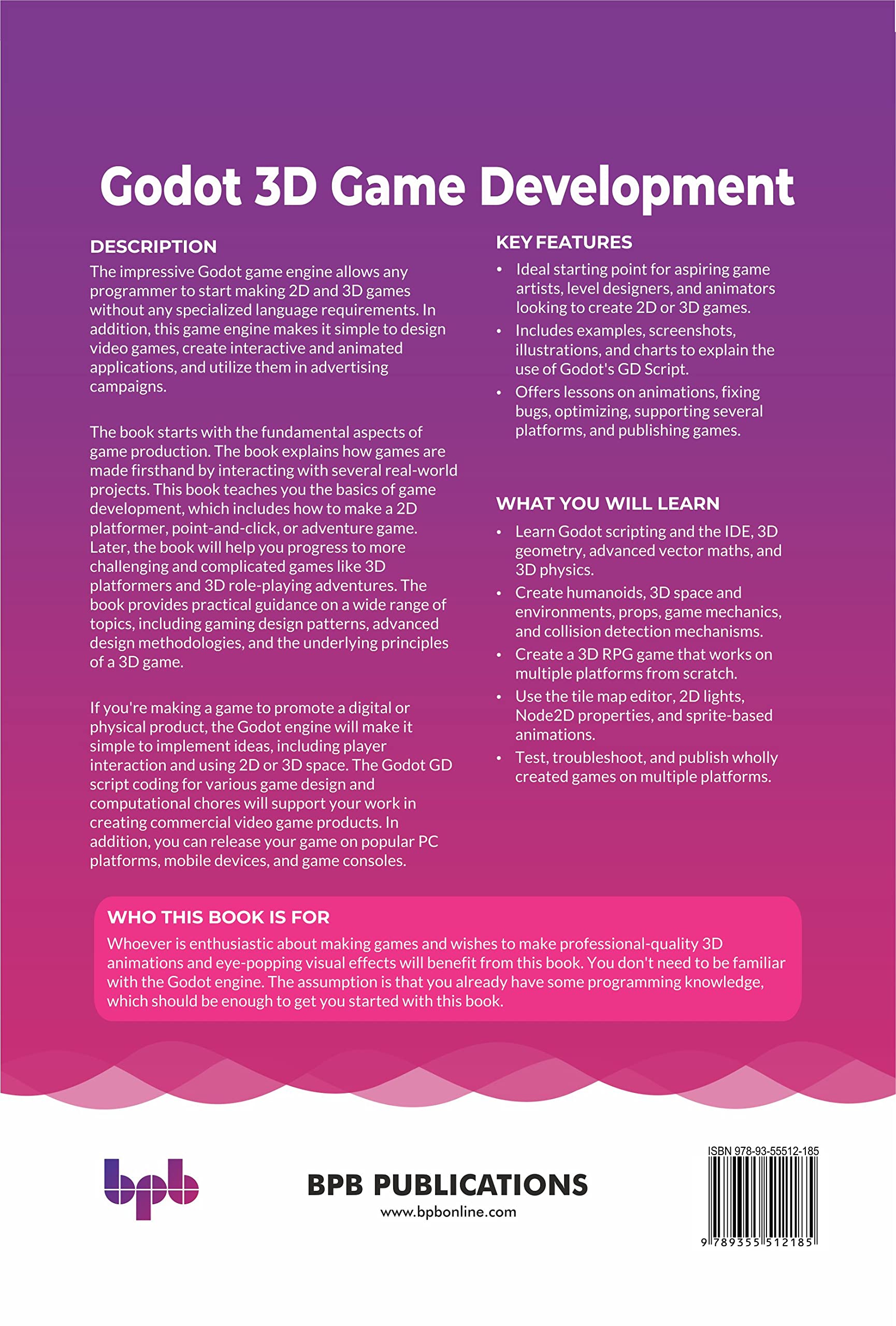 Snapklik.com : Godot 3D Game Development: 2D Adventure Games, 3D Maths And Physics, Game ...