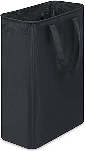 Amazon.com: efluky Slim Laundry Basket, Narrow Laundry Hamper with Handles, Collapsible Dirty ...