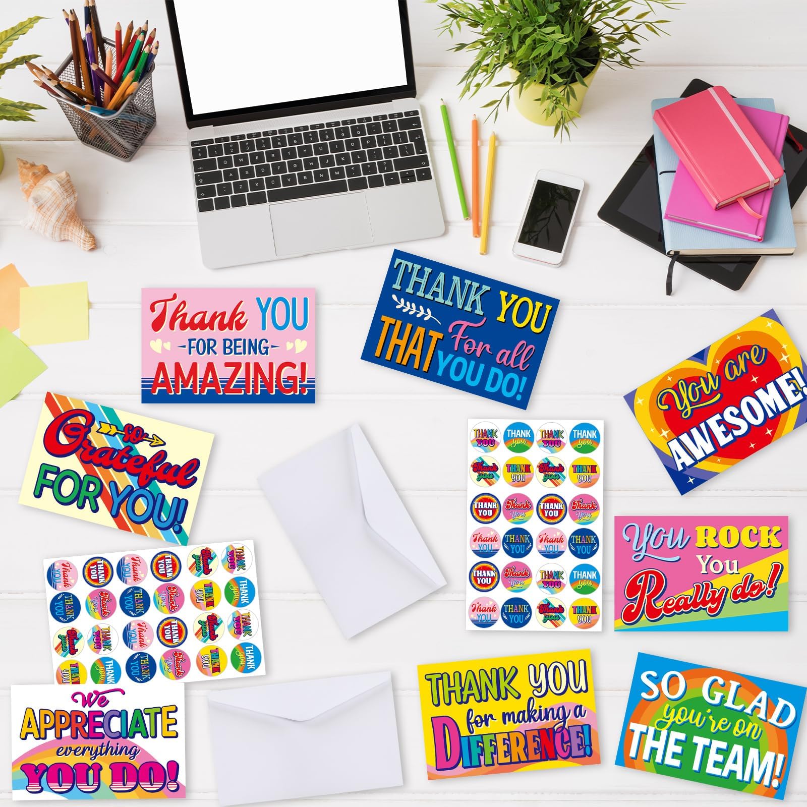 Snapklik.com : ZOIIWA 72 Pieces Employee Appreciation Cards Thank You Cards