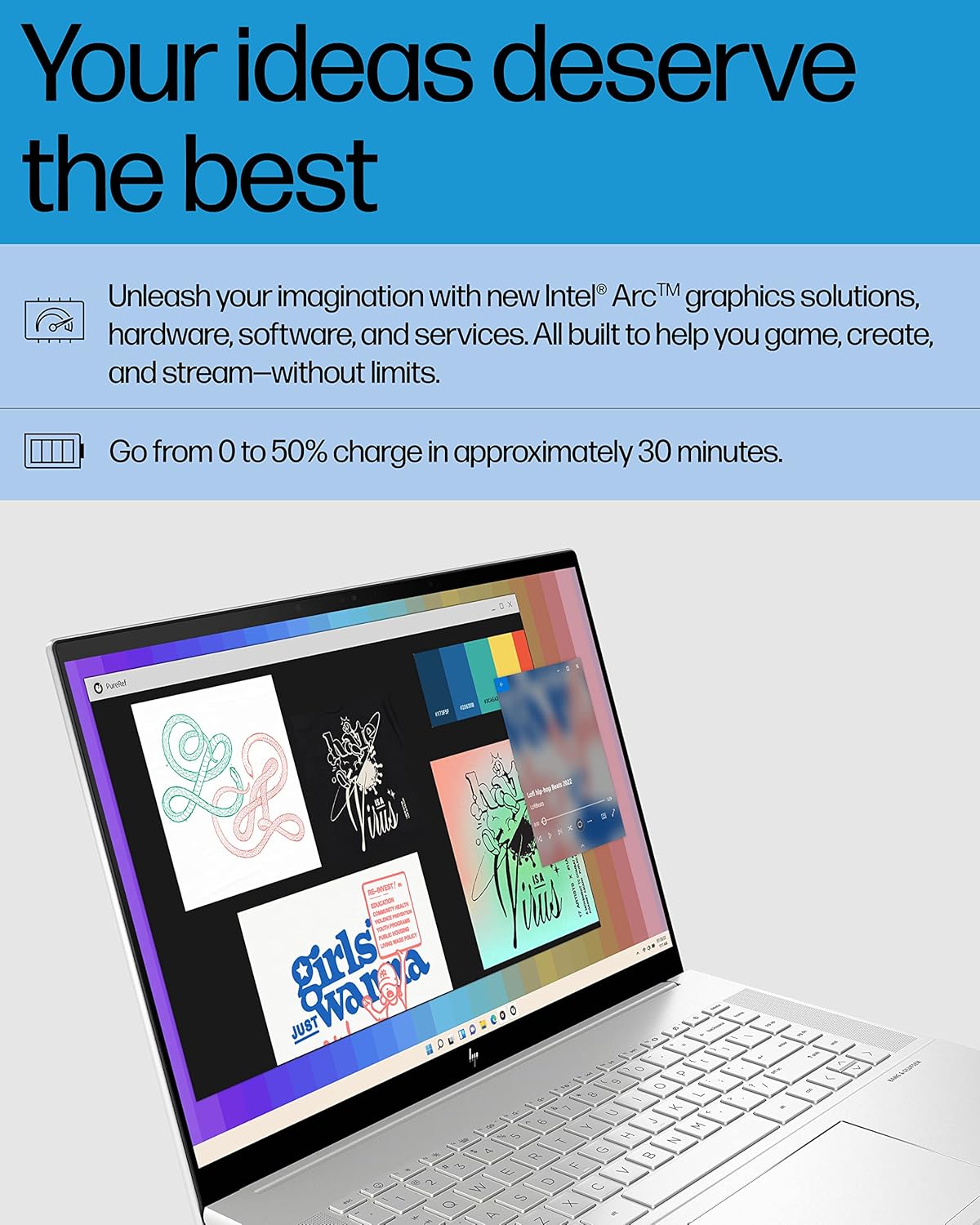 HP Envy -Laptop PC, Intel Arc A370M Graphics, 12th Gen Intel Core i7 ...