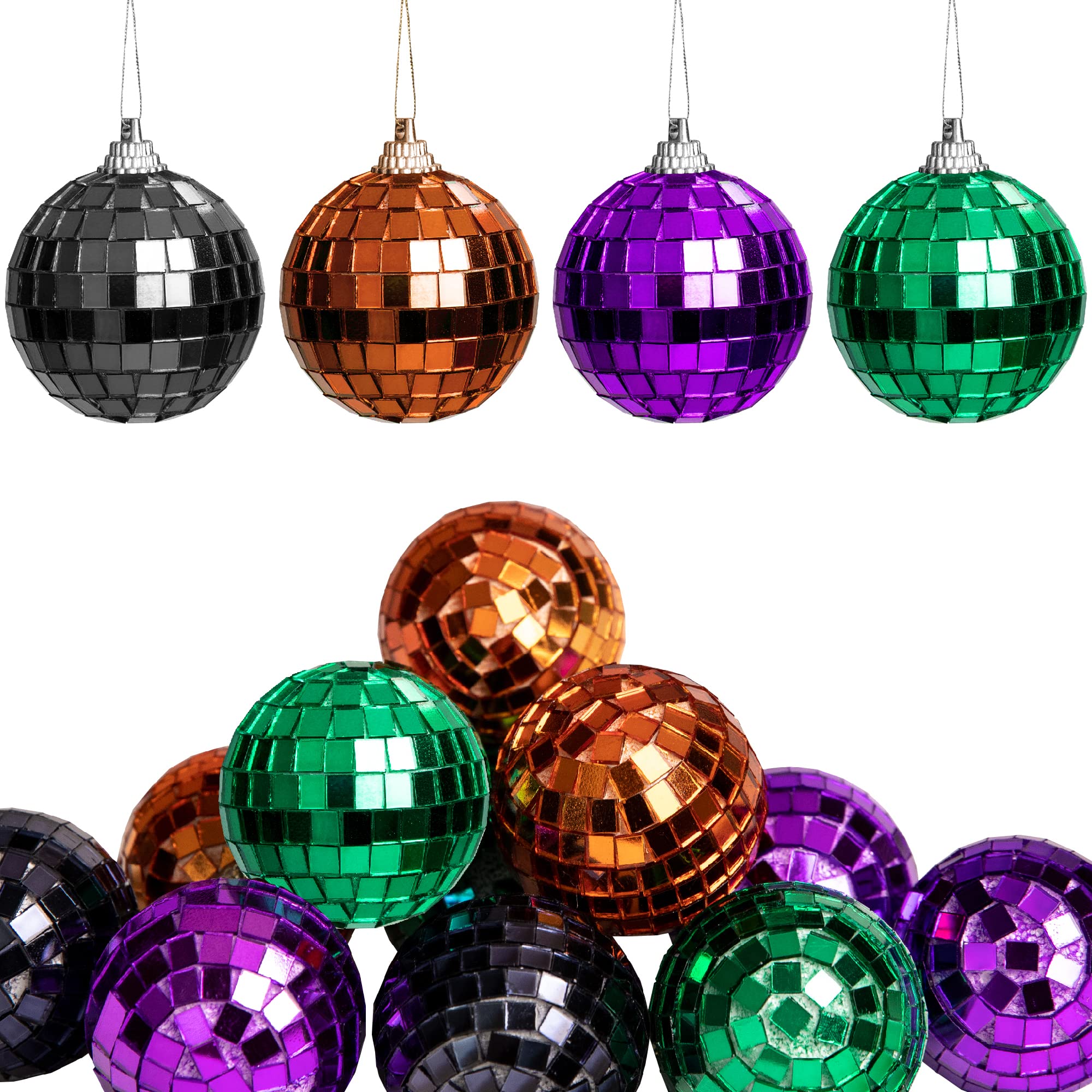 Amazon.com: 12pcs Halloween Ball Ornaments - 1.96" Halloween Mirror ...