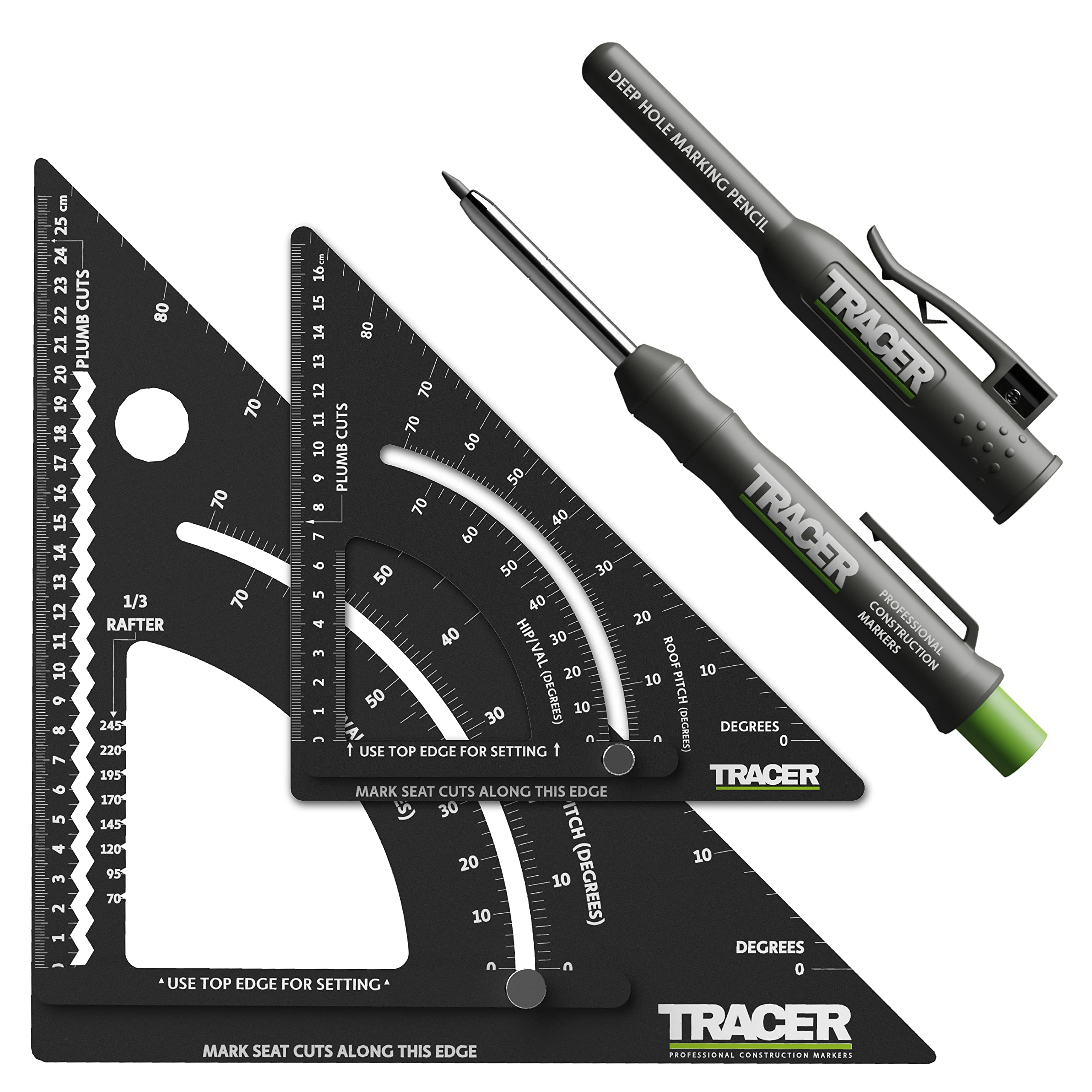 Buy Tracer ProSquare Bundle - 12" And 7" ProSquare Adjustable Marking Tools With Deep Hole ...