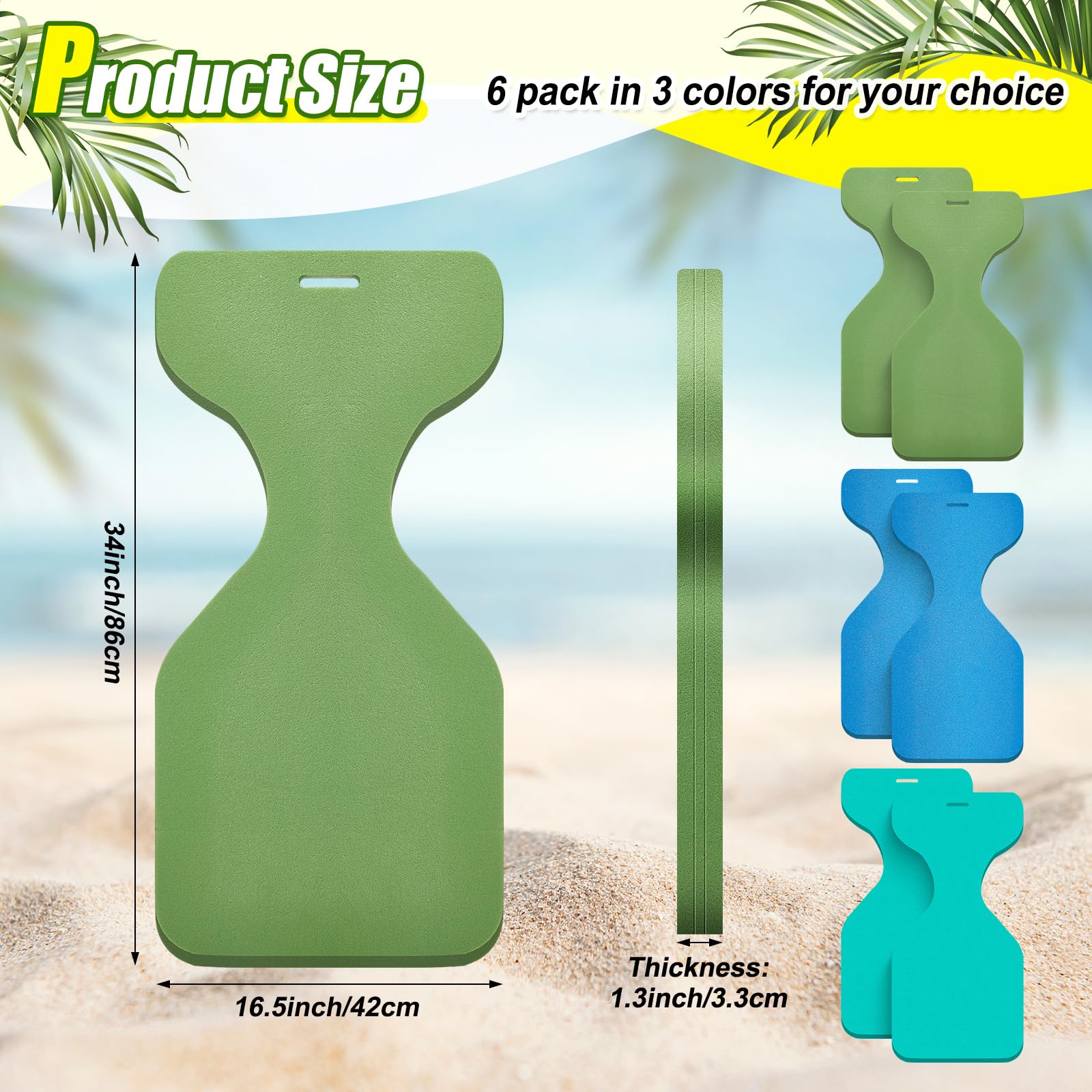 Snapklik.com : MiniInflat 6 Pcs Water Solid Saddle Floats Set Buoyant ...