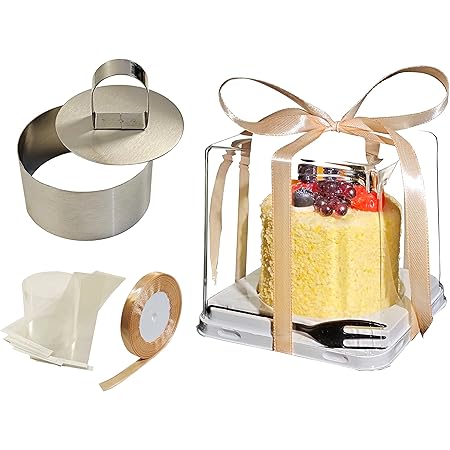 Amazon.com: 32 Pcs Clear Cake Box Transparent Bakery Boxes Plastic Cake ...