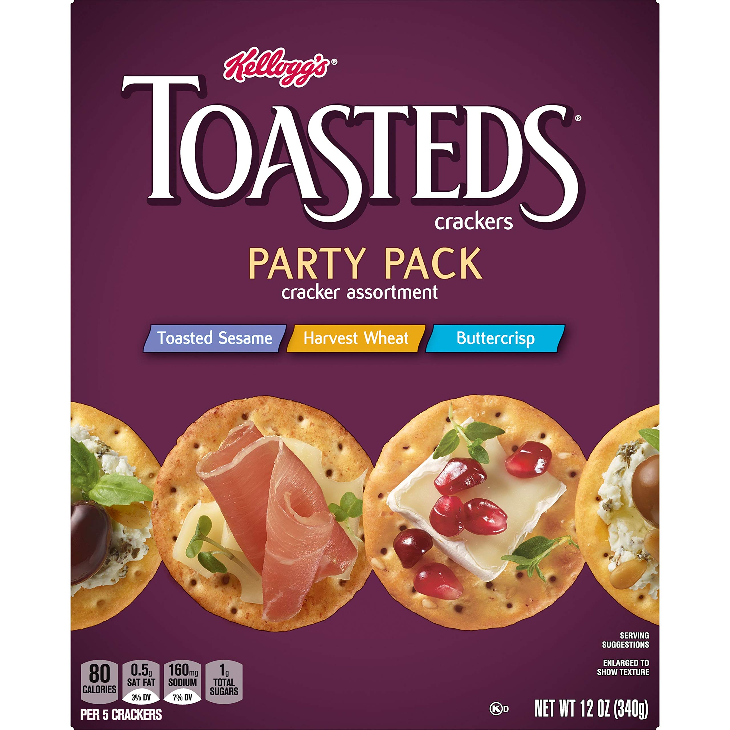 Buy Toasteds Crackers, Toasted Crackers, Party Snacks, Variety Pack ...