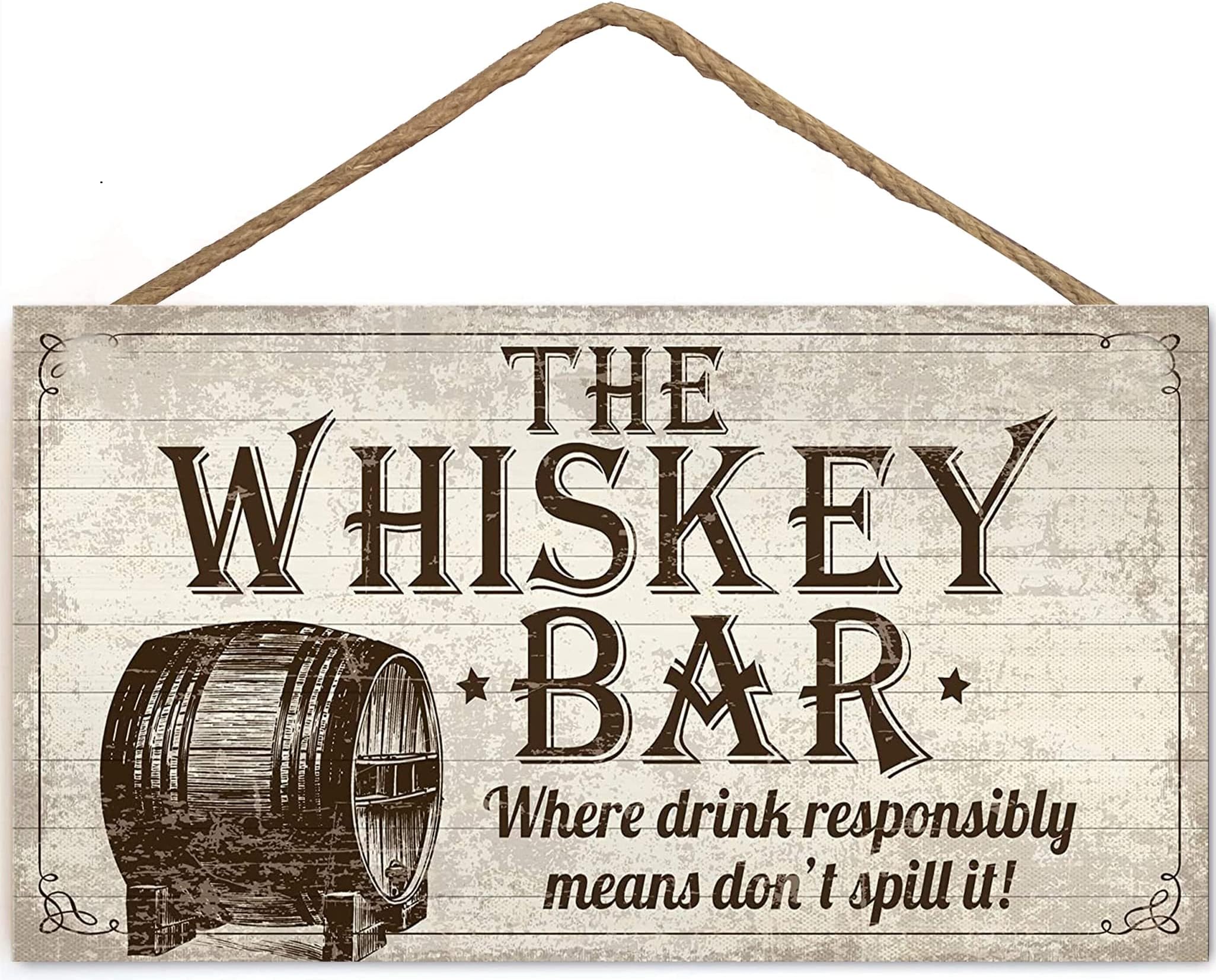 Amazon.com: Whiskey Bar Aluminum Metal Sign Metal Plaque Poster Rustic ...