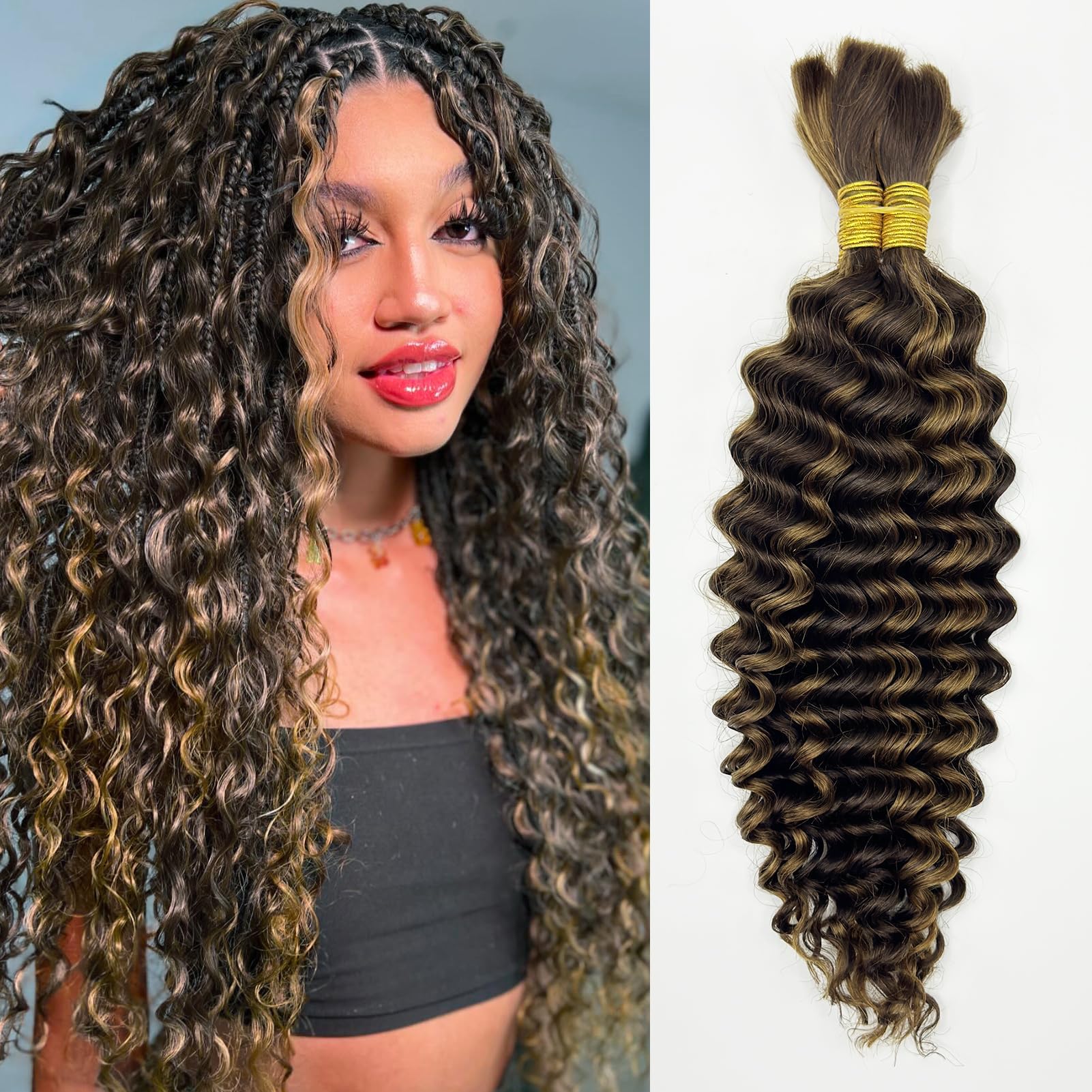 Amazon.com : Aimery Human Braiding Hair 20 Inch Human Hair for Braiding ...
