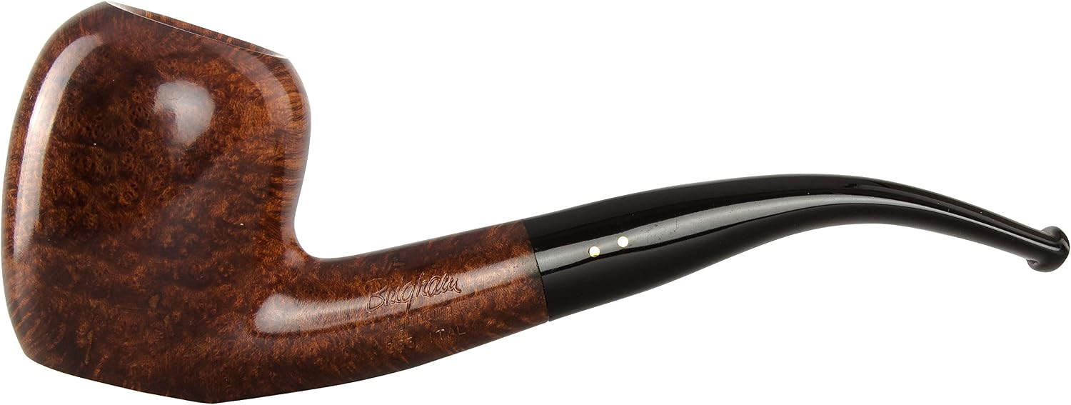 Amazon.com: Brigham Algonquin 263 Tobacco Pipe - Bent Acorn Smooth ...
