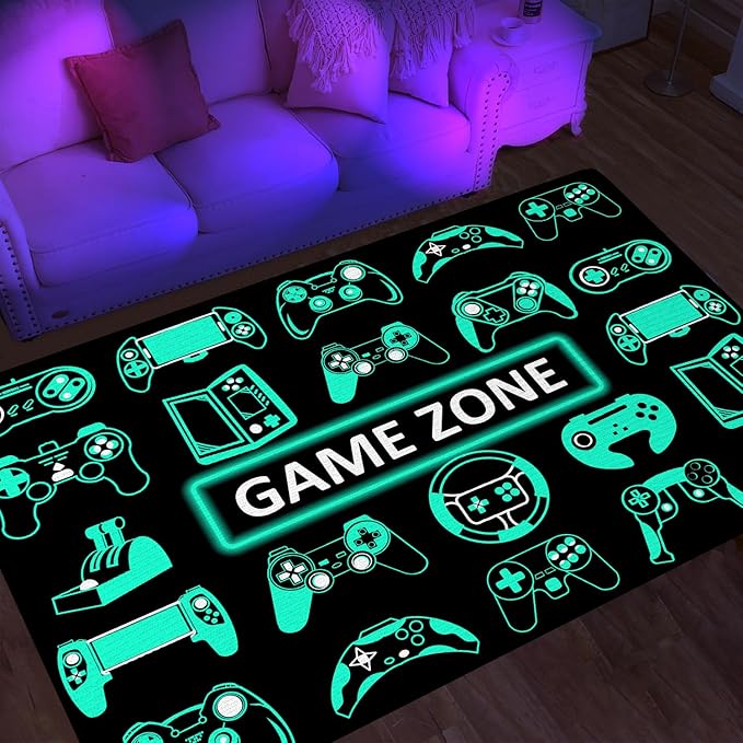 Amazon.com: Gaming Area Rugs for Boys Cool Gamer Rugs Teens Large Video ...