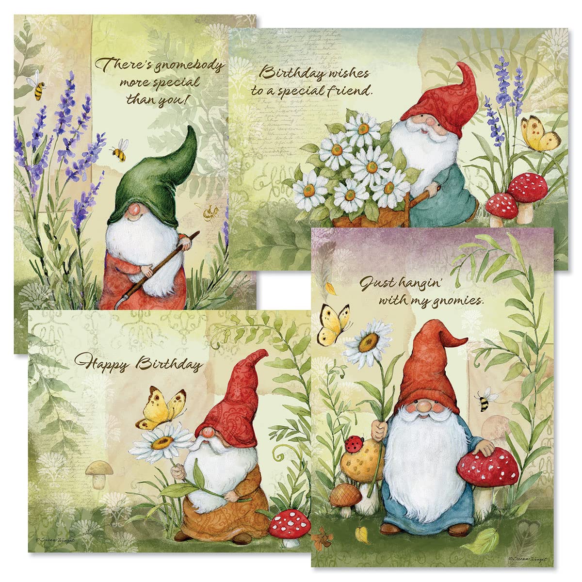 Snapklik.com : Current Forest Gnome Birthday Greeting Cards By Susan ...