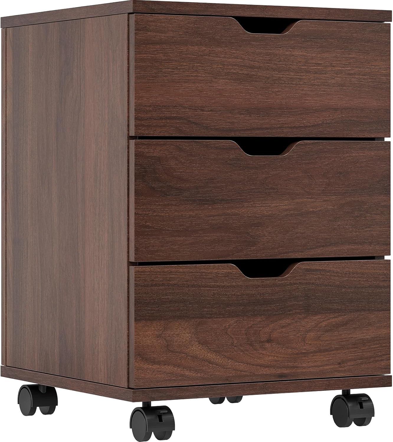 Amazon.com: STARY 3 Drawer Wood Mobile File Cabinet Fully Assembled ...