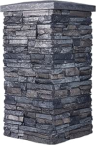 19" Faux Stone Column - Slate - Amazon.com