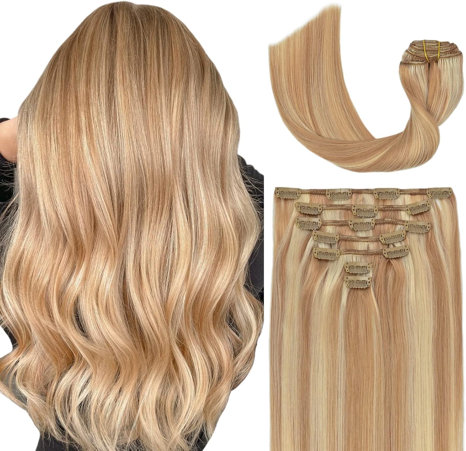 Vario Hair Clip In Human Hair Extensions Human Hair 12 Inch 7pcs 70g
