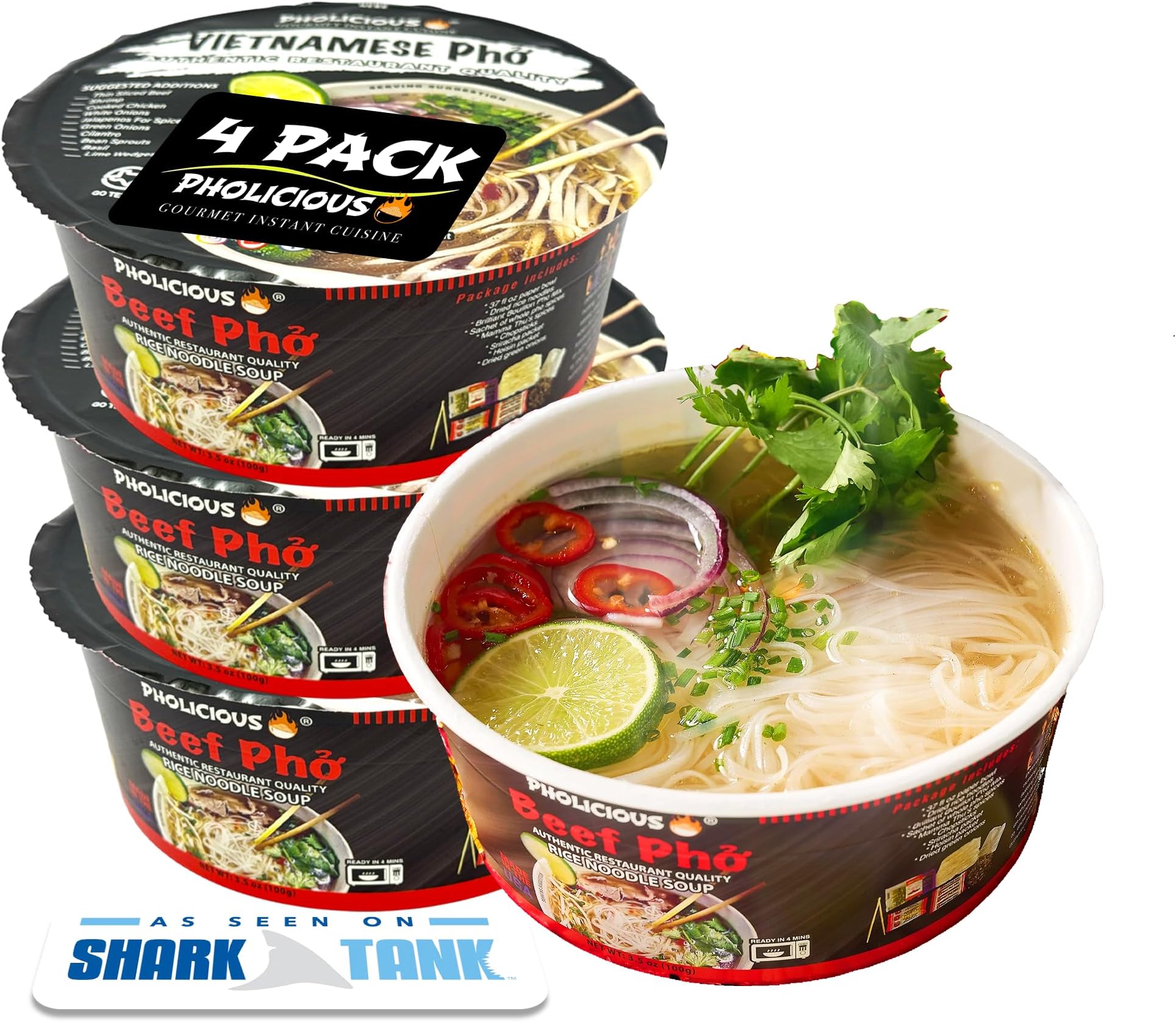 Amazon.com : PhoLicious Instant Beef Pho, Authentic Vietnamese Rice ...